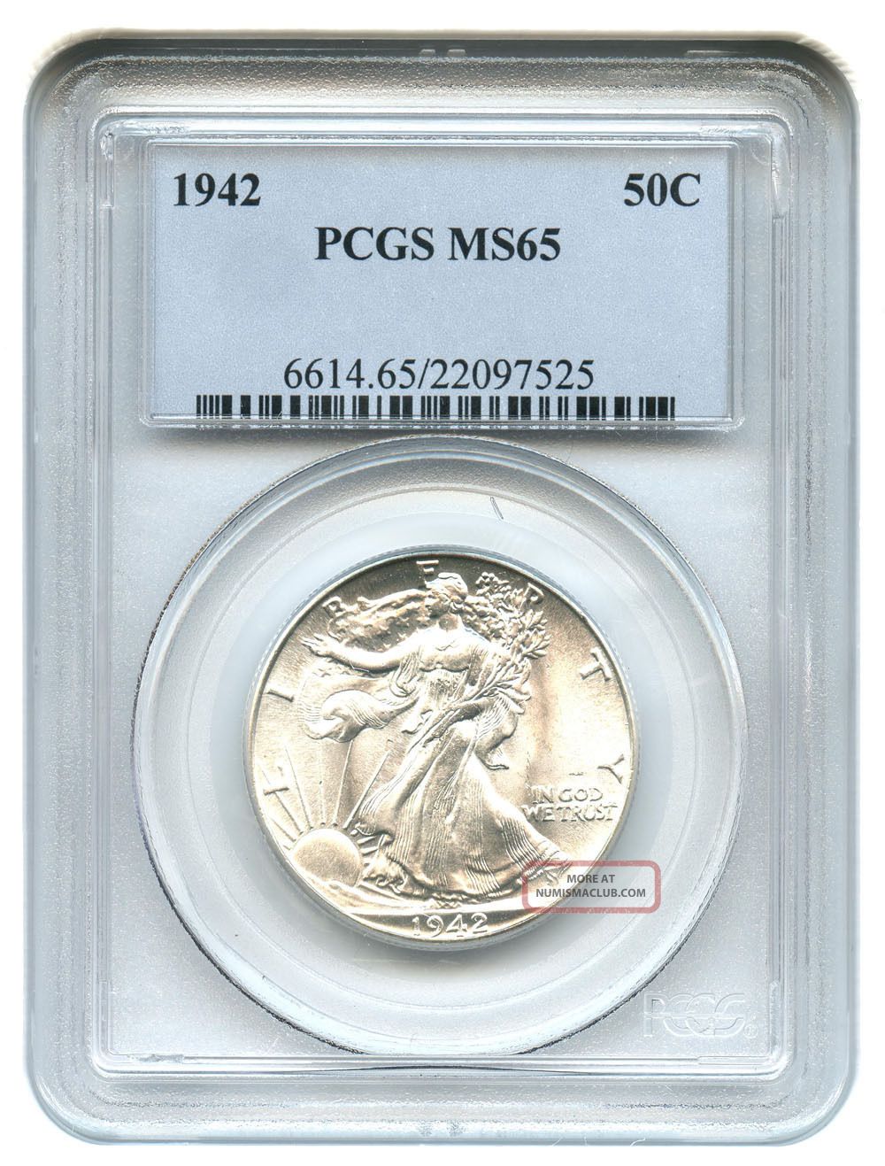 C Pcgs Ms Walking Liberty Half Dollar