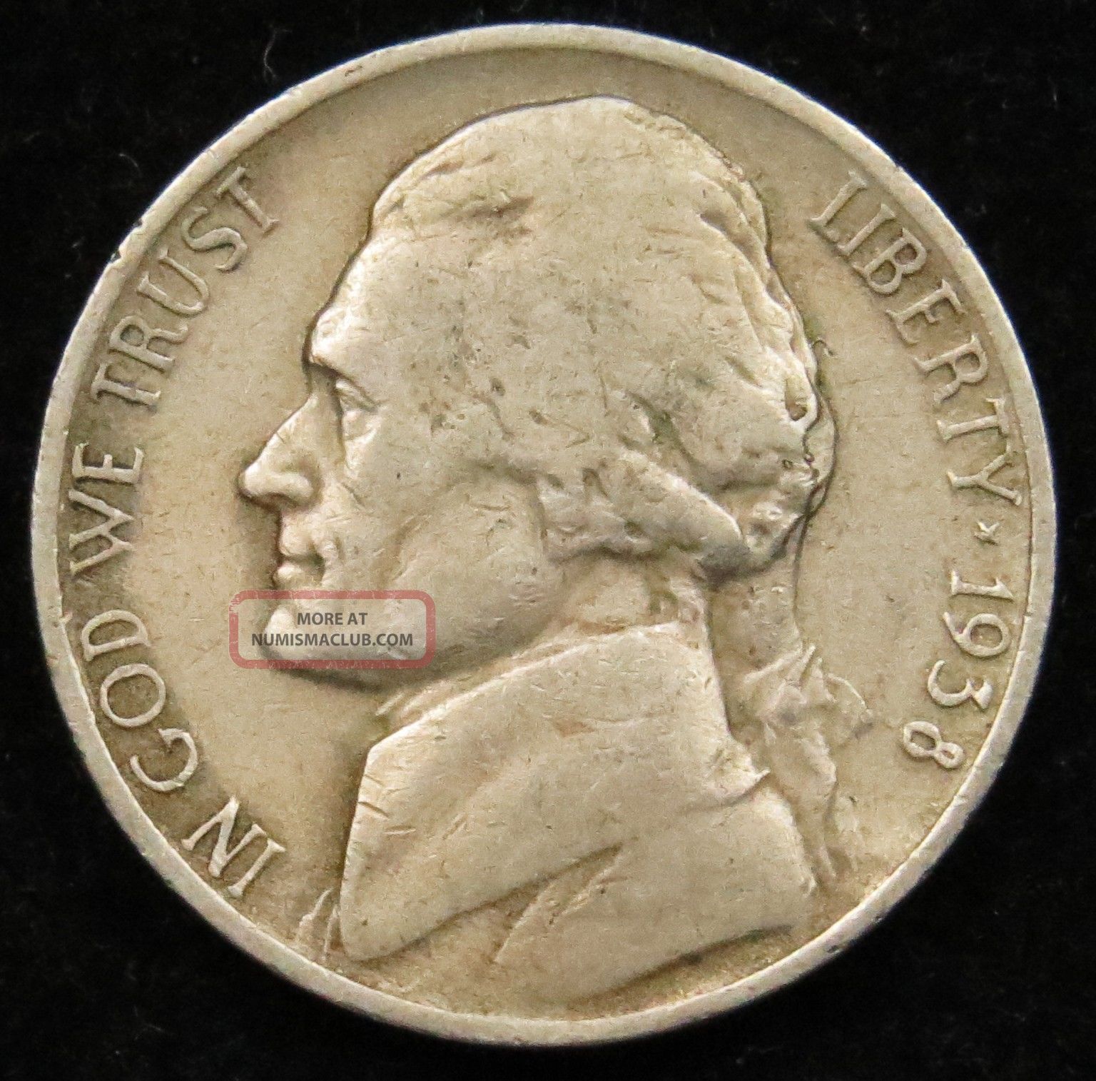 1938 D Jefferson Nickel Fine B01