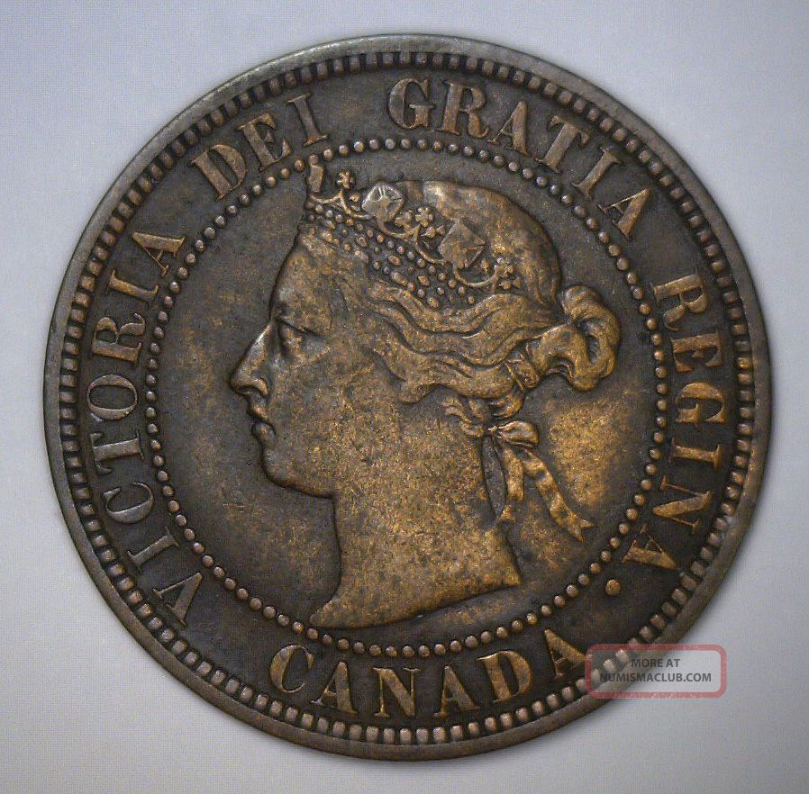 1888 Large Cent Canada Queen Victoria 1c Vf Very Fine 1888 Large Cent Canada Queen Victoria 1c Vf Very Fine