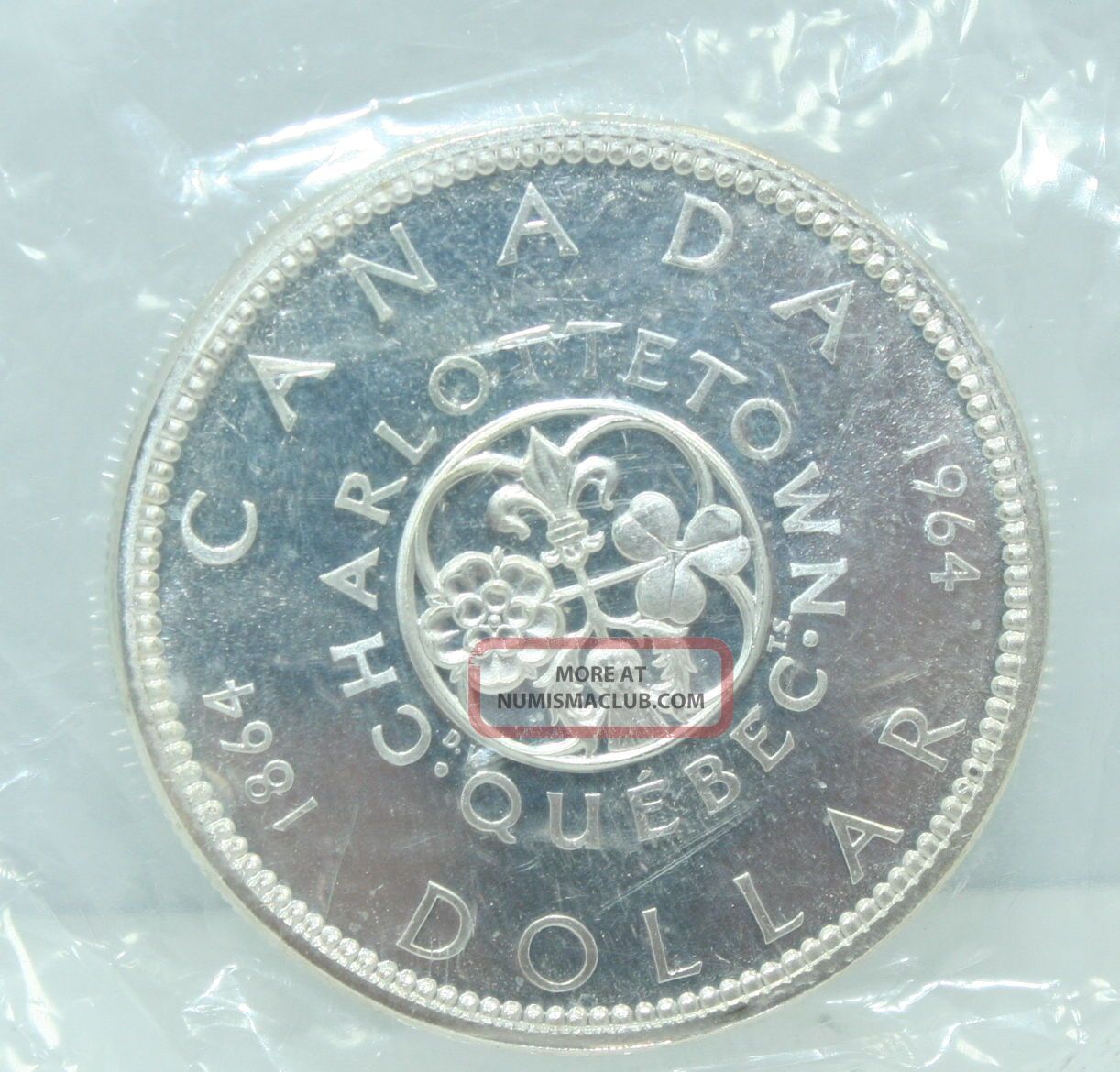 Canada Silver Dollar 1964 Proof Coin Charlottetown Quebec S h Canada Silver Dollar 1964 Proof Coin Charlottetown Quebec S h