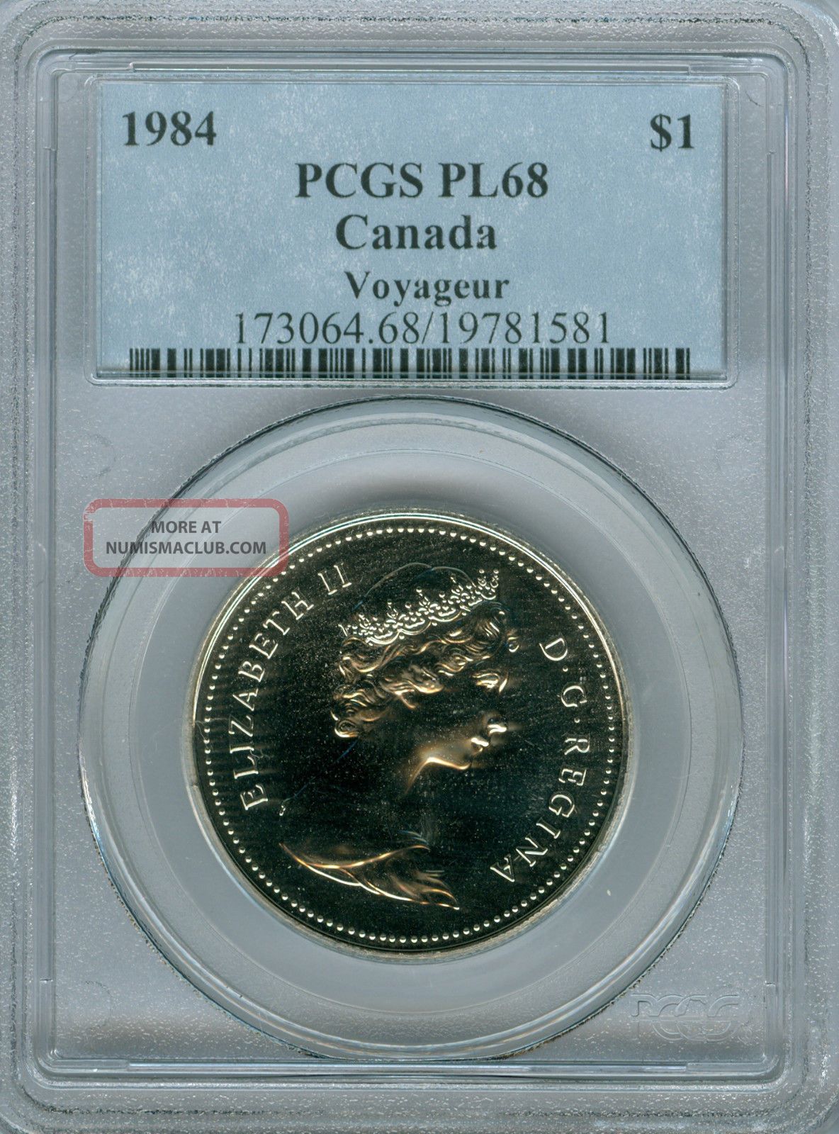 1984 Canada 1 Dollar Pcgs Pl 68 Finest Graded Rare