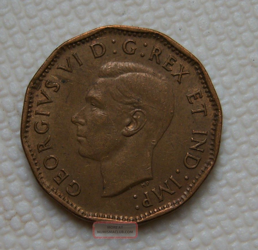 Canada 1943 5 Cents Tombac George Vi Canadian Nickel