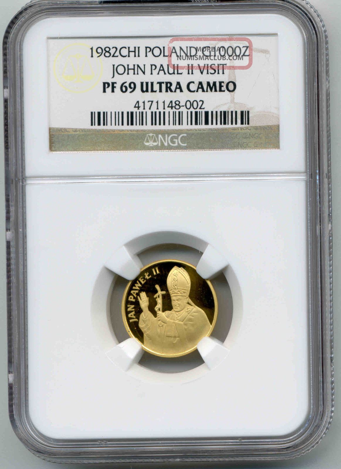 1982 Rare Pope John Paul Ii Poland 1000 Z Proof Ultra Cameo Ngc Pf69