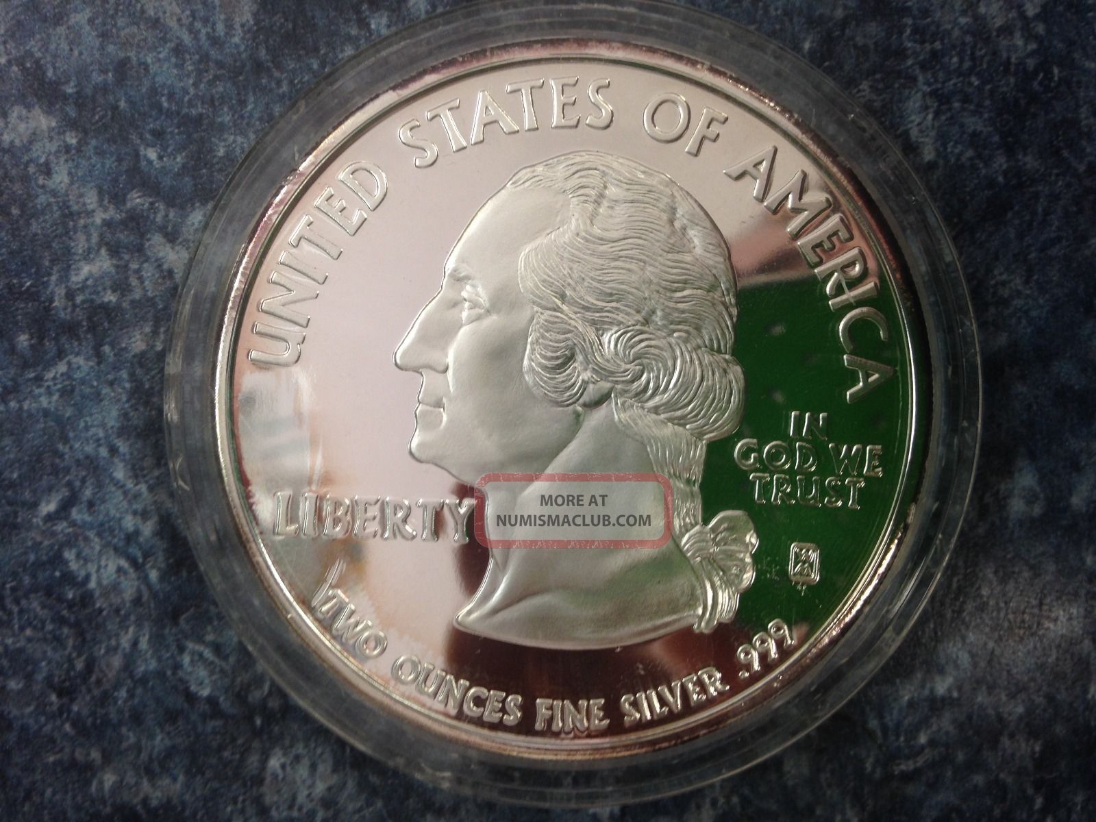 1999 Georgia 2oz Silver State Quarter Giant Proof From Washington 1999 Georgia 2oz Silver State Quarter Giant Proof From Washington