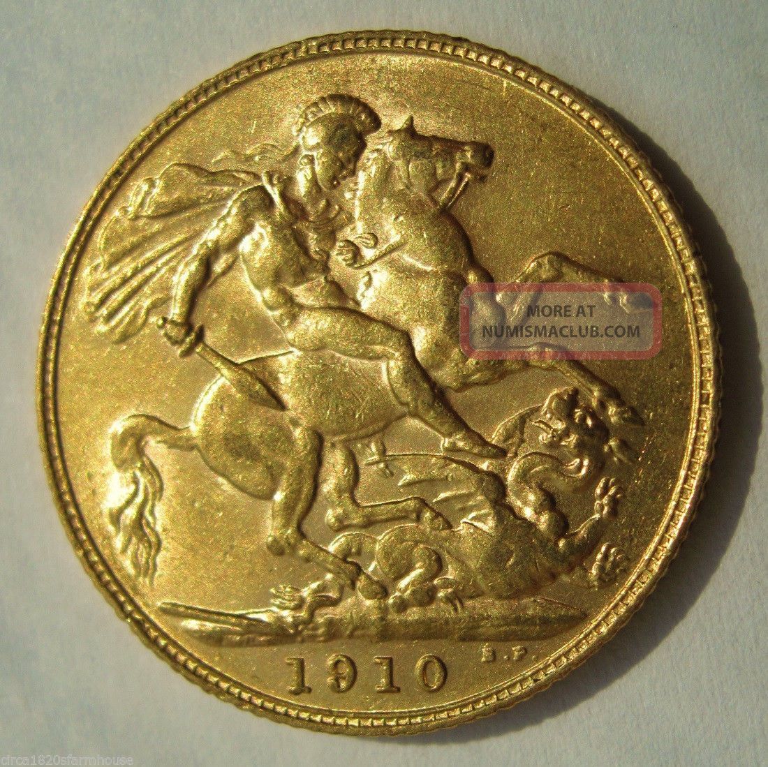 1910 King Edward Vii Full Gold Sovereign Coin Mintage Royal London 22kt 1910 King Edward Vii Full Gold Sovereign Coin Mintage Royal London 22kt