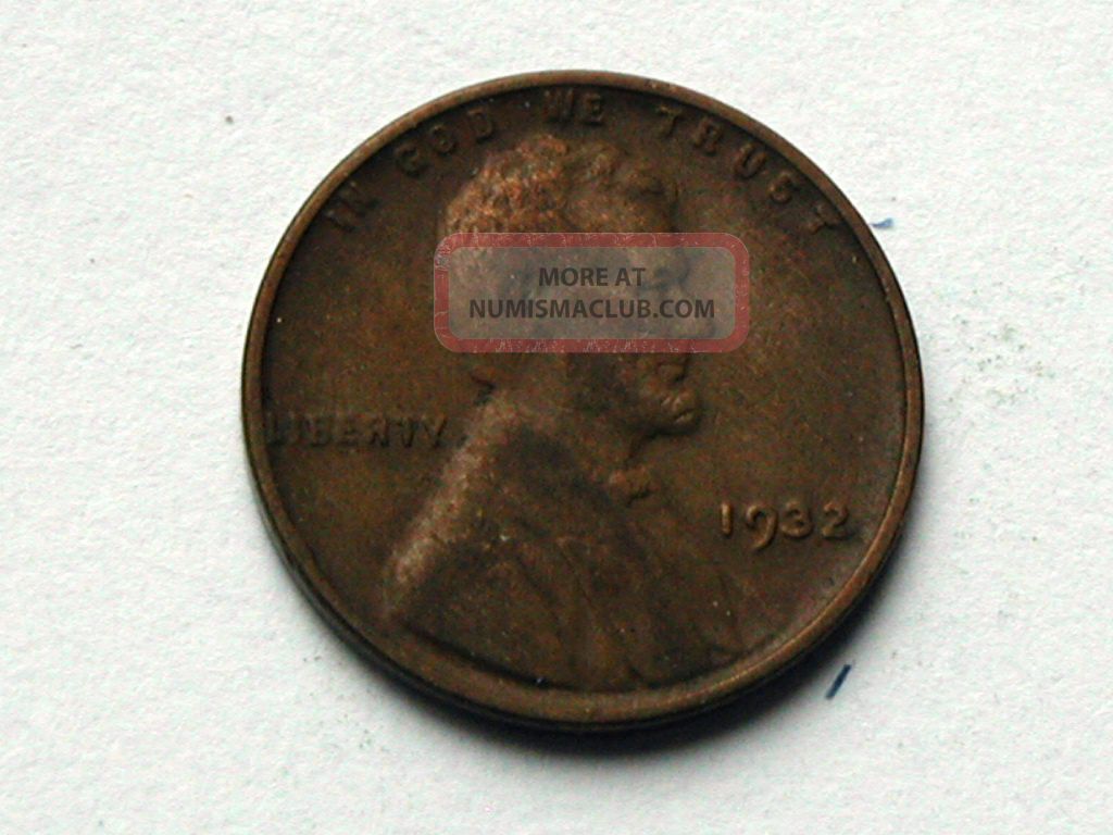 Usa 1932 One Cent 1 Lincoln Wheat Penny Coin