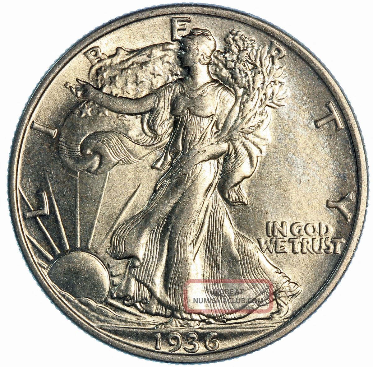 1936 50c Walking Liberty Half Dollar Uncertified 1936-50c-walking-liberty-half-dollar-uncertified