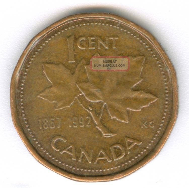 Canada Dominion Of Canada 1992 Canadian 1 Cent Coin 125 Yrs Conf Canada Dominion Of Canada 1992 Canadian 1 Cent Coin 125 Yrs Conf
