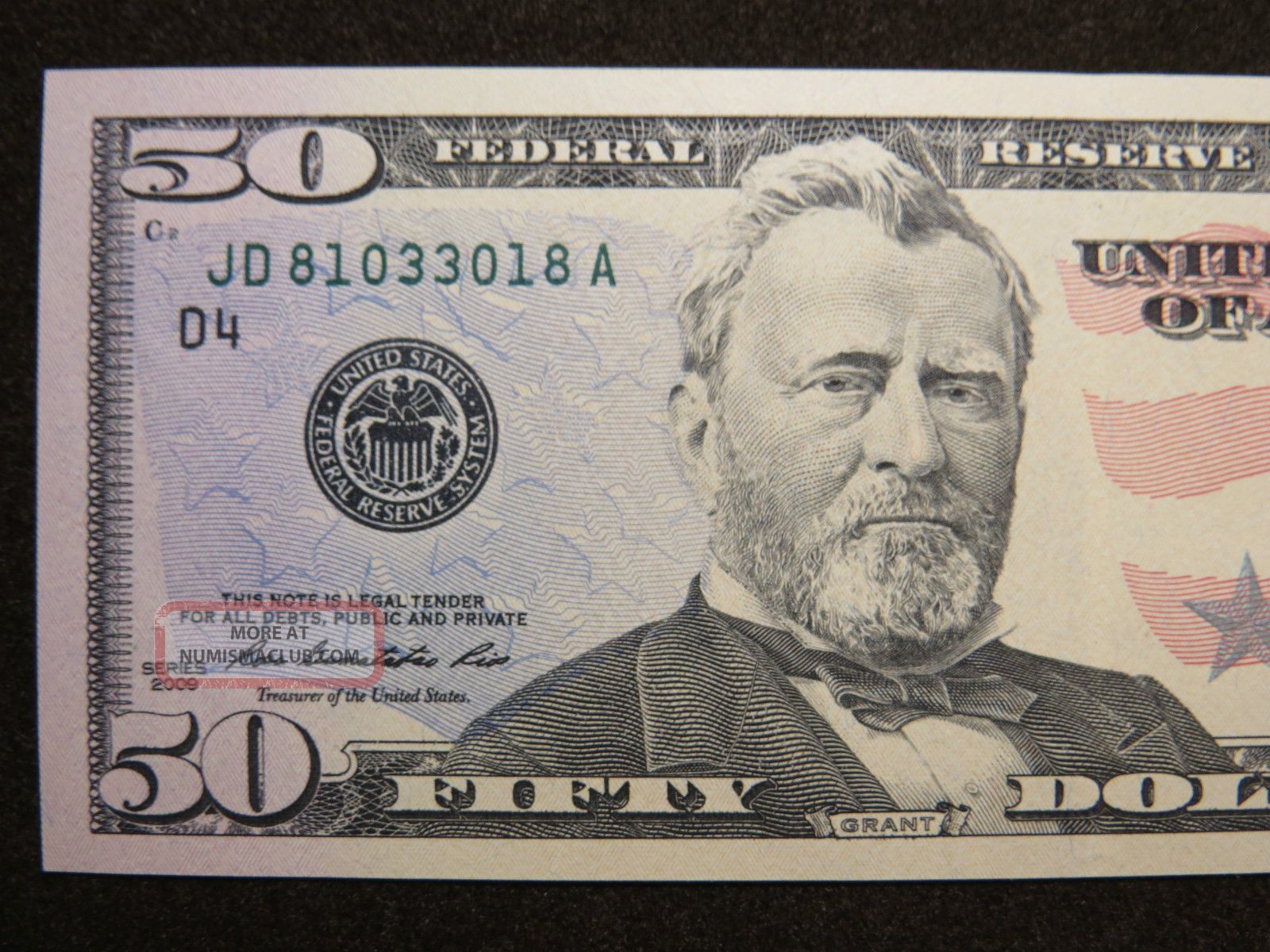2009 50 Us Dollar Bank Note Radar Bill Jd 81033018 A United States Unc 2009 50 Us Dollar Bank Note Radar Bill Jd 81033018 A United States Unc