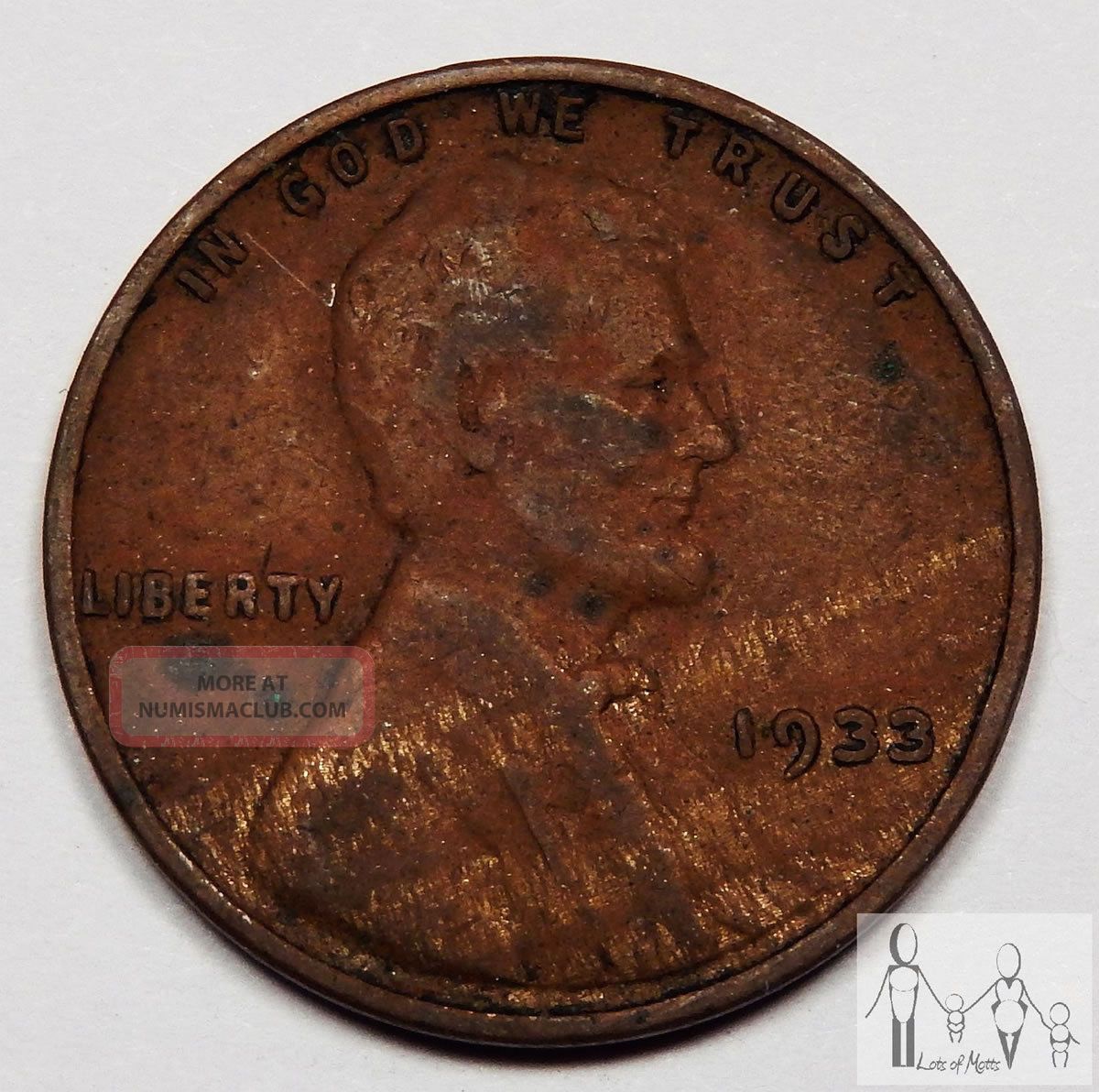 1933 p Fine Lincoln Wheat Cent Penny 1c Us Coin 2 1933-p-fine-lincoln-wheat-cent-penny-1c-us-coin-2