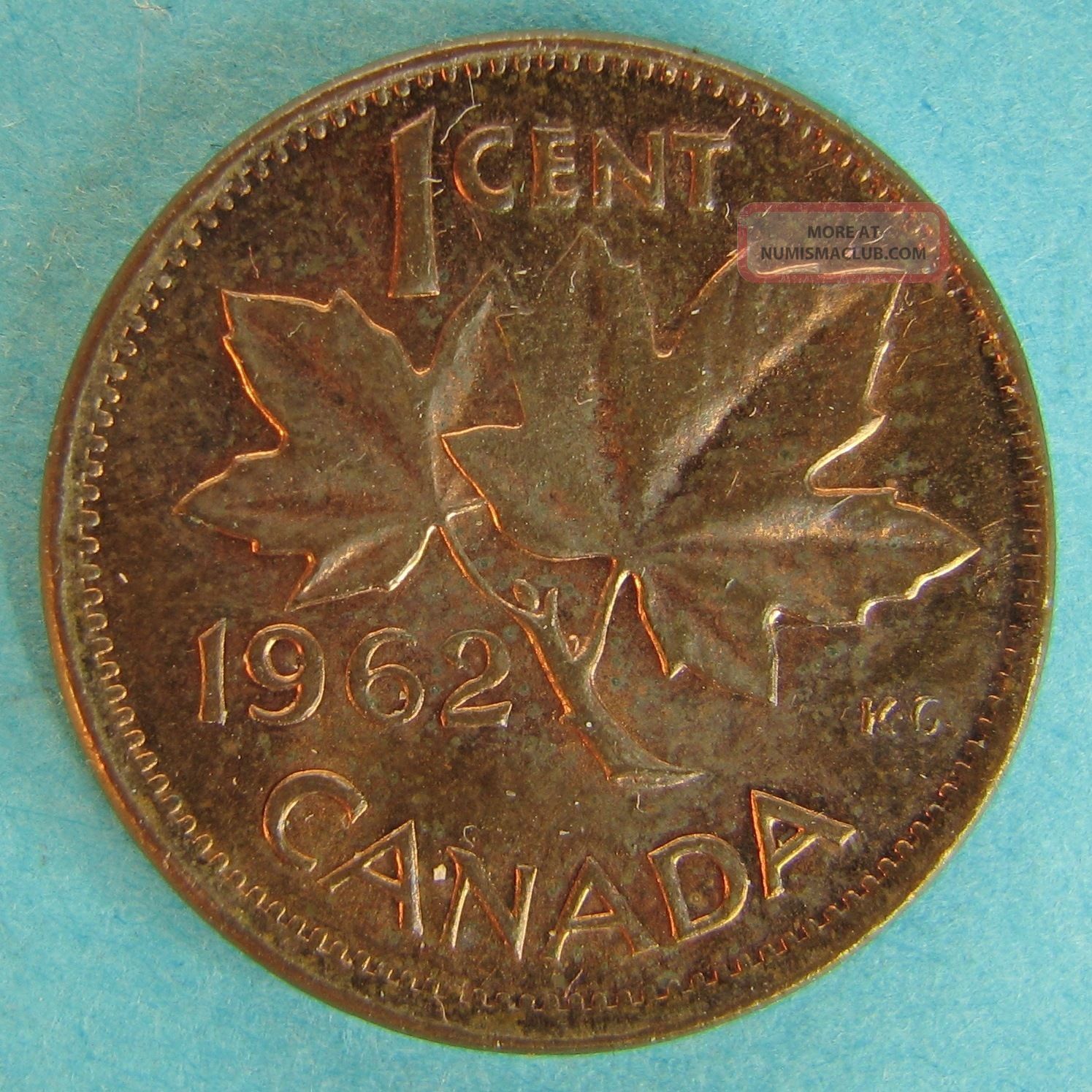Canada One Cent 1962 Penny Missing Denticles Near Regina Error Canada One Cent 1962 Penny Missing Denticles Near Regina Error