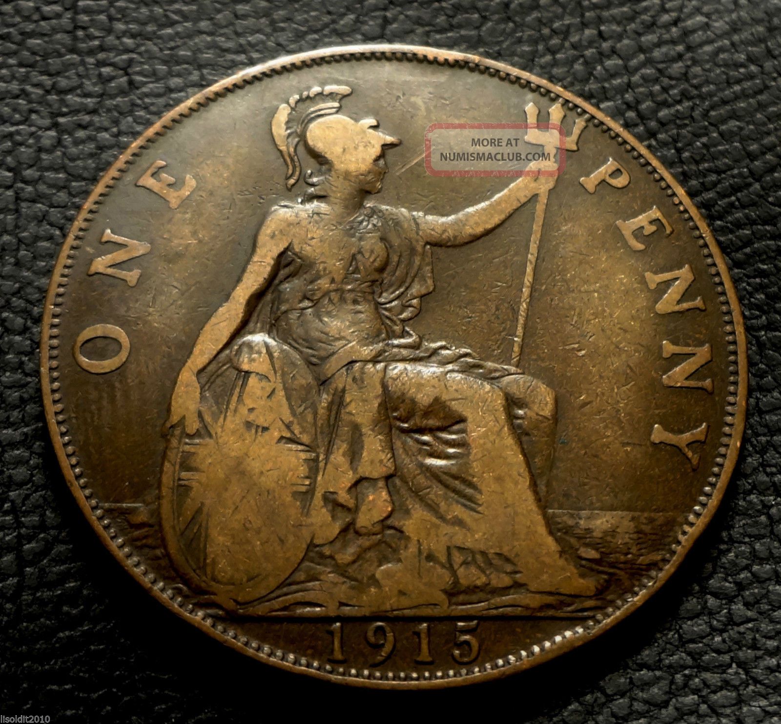United Kingdom Gb 1915 1 Penny George V Britannia Coin united-kingdom-gb-1915-1-penny-george-v-britannia-coin