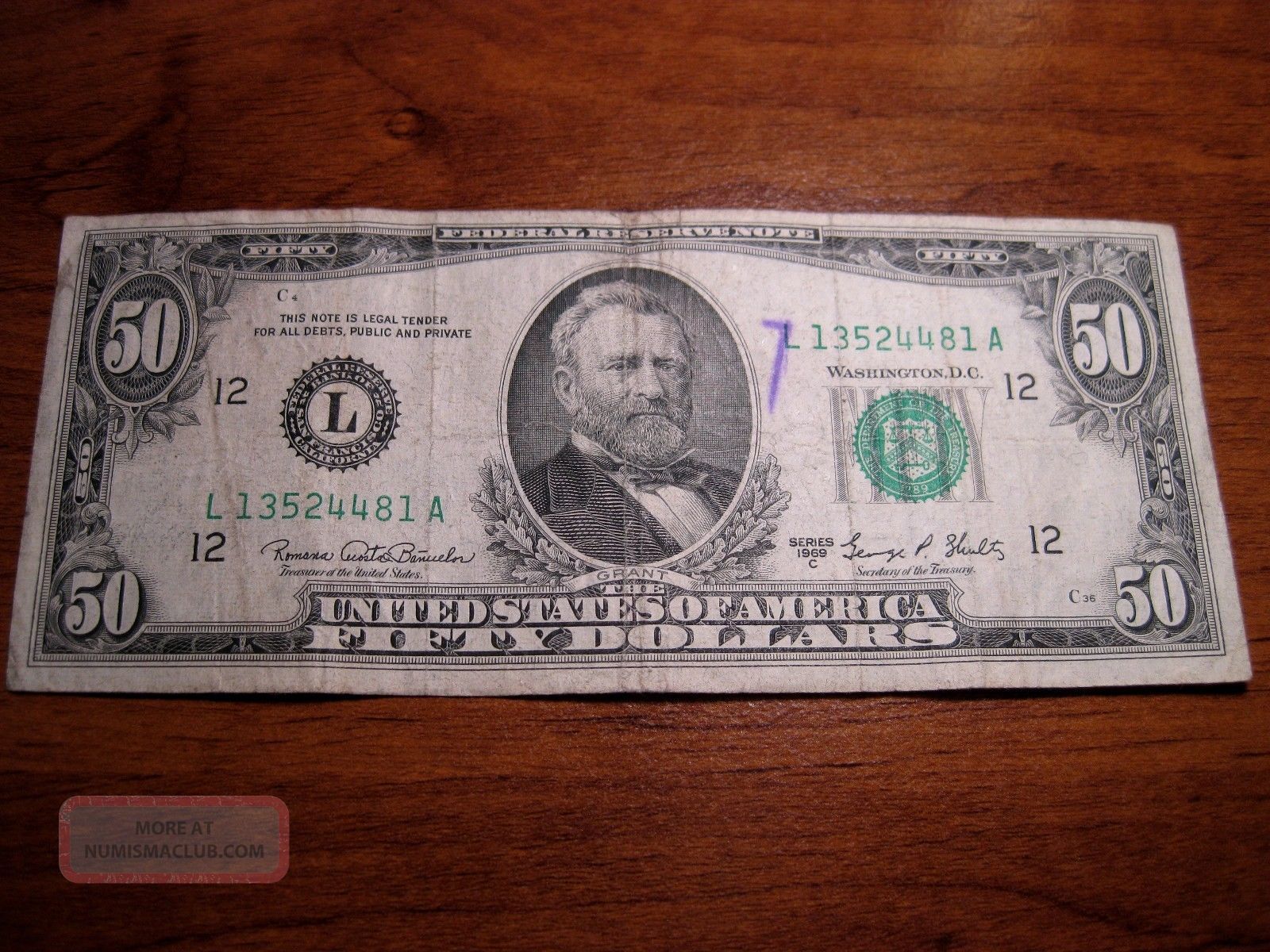 1969 50 Dollar Bill San Francisco 1969 50 Dollar Bill San Francisco