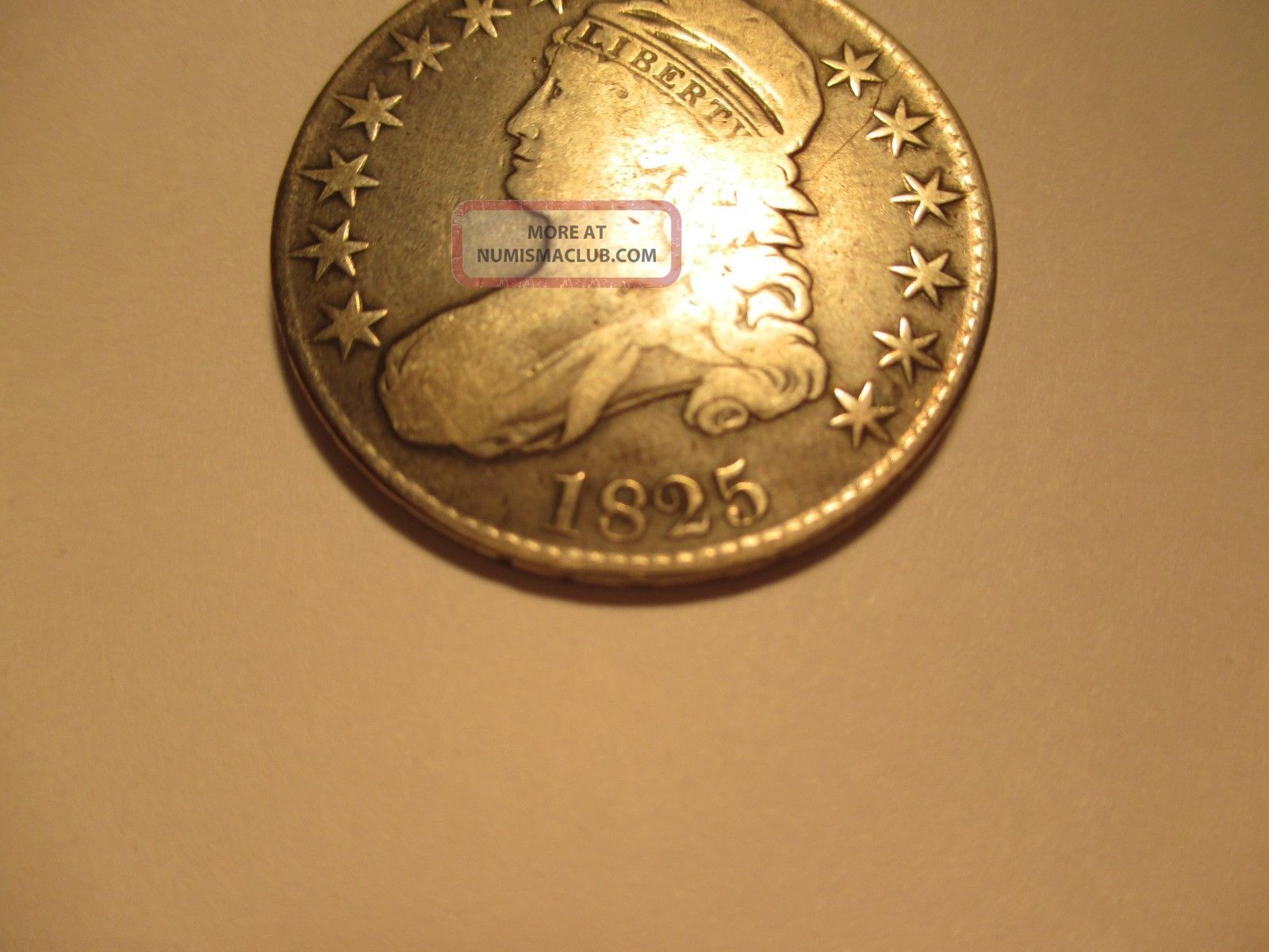 1825 Capped Bust Silver Half Dollar 50c Coin L k