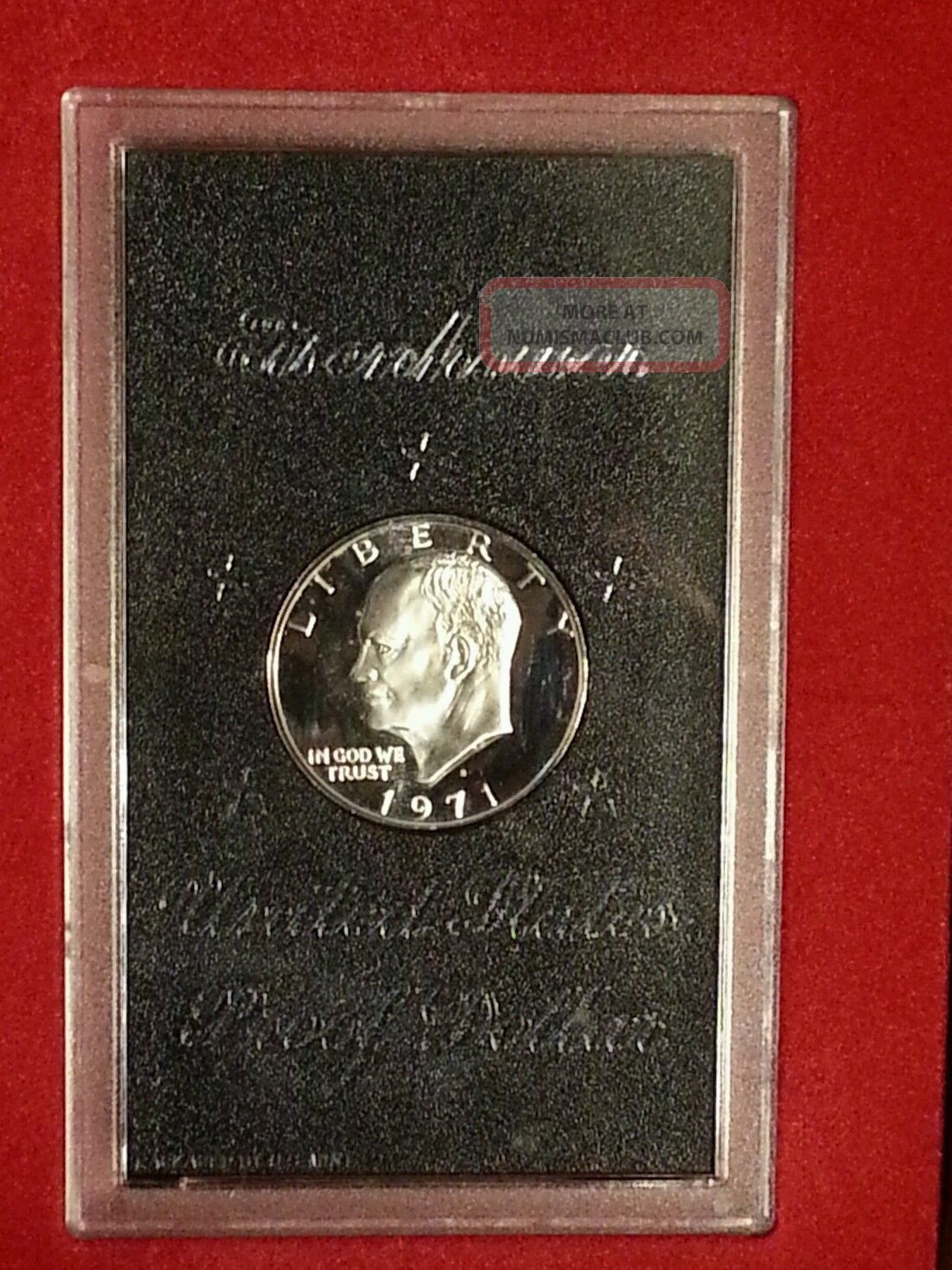 1971 S Silver Eisenhower Dollar Proof Brown Box 