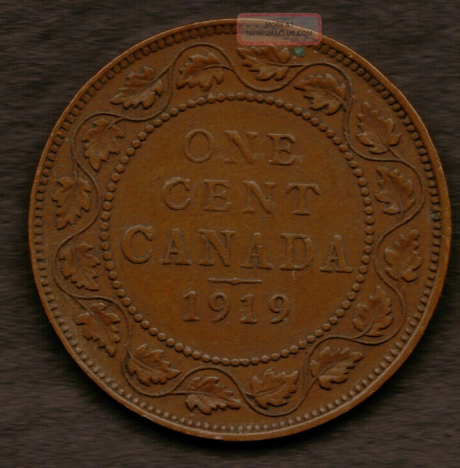 1919 Canada Large One Cent Penny 1 George V Ab211 1919 Canada Large One Cent Penny 1 George V Ab211