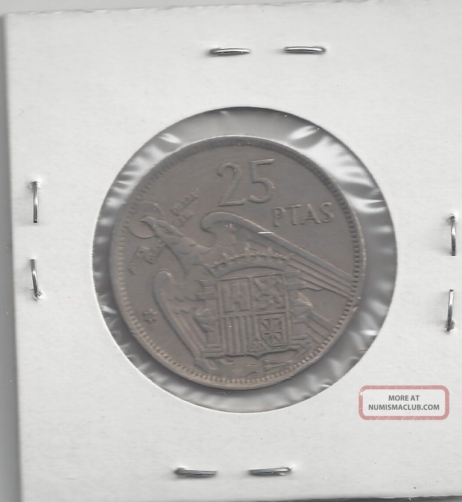 1957 58 Spain 25 Pesetas Coin 1957 58 Spain 25 Pesetas Coin