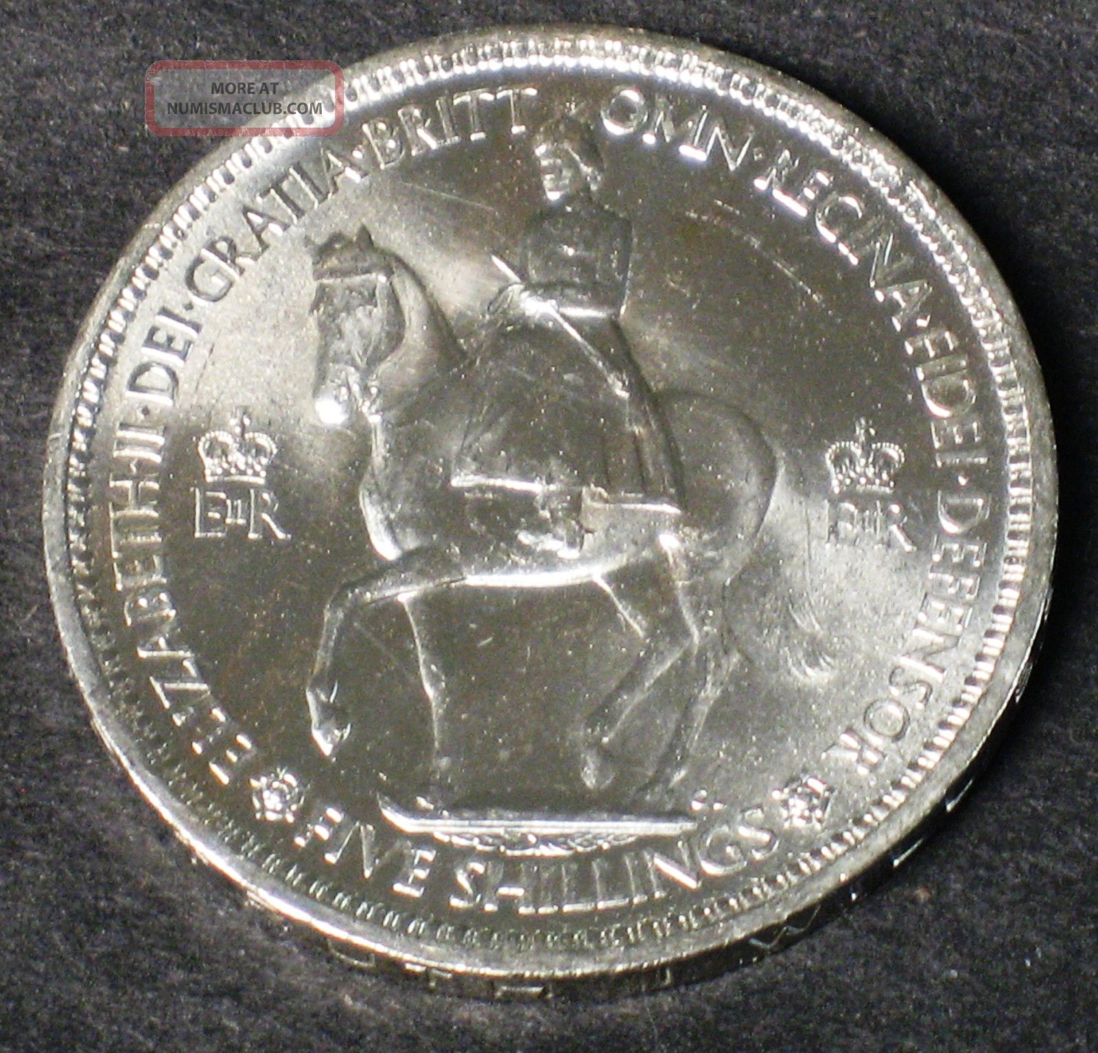 1953 Five Shilling Coronation Of Queen Elizabeth Ii Coin From The ... 1953 Five Shilling Coronation Of Queen Elizabeth Ii Coin From The ...