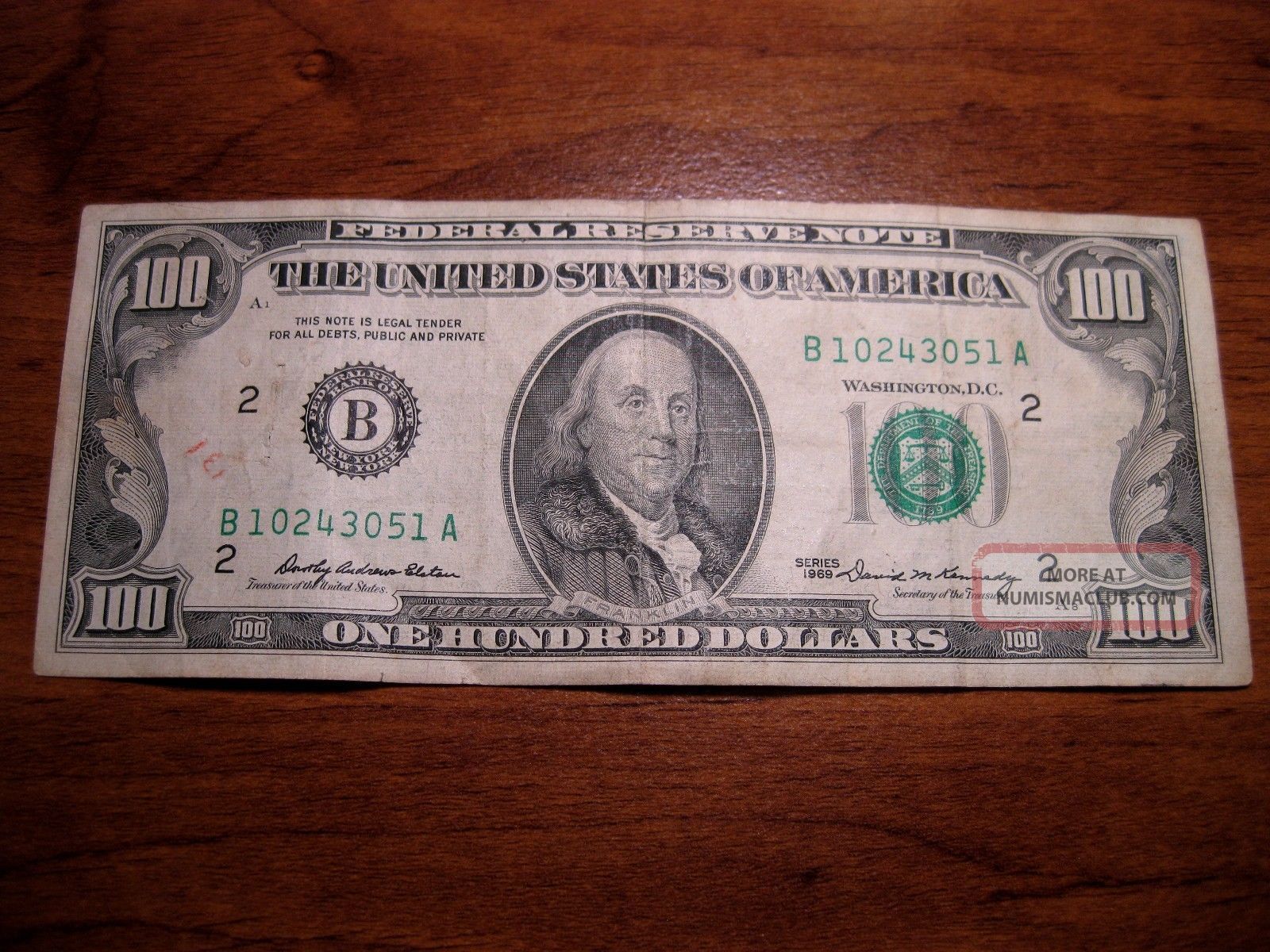 1969 100 Dollar Bill York 1969 100 Dollar Bill York