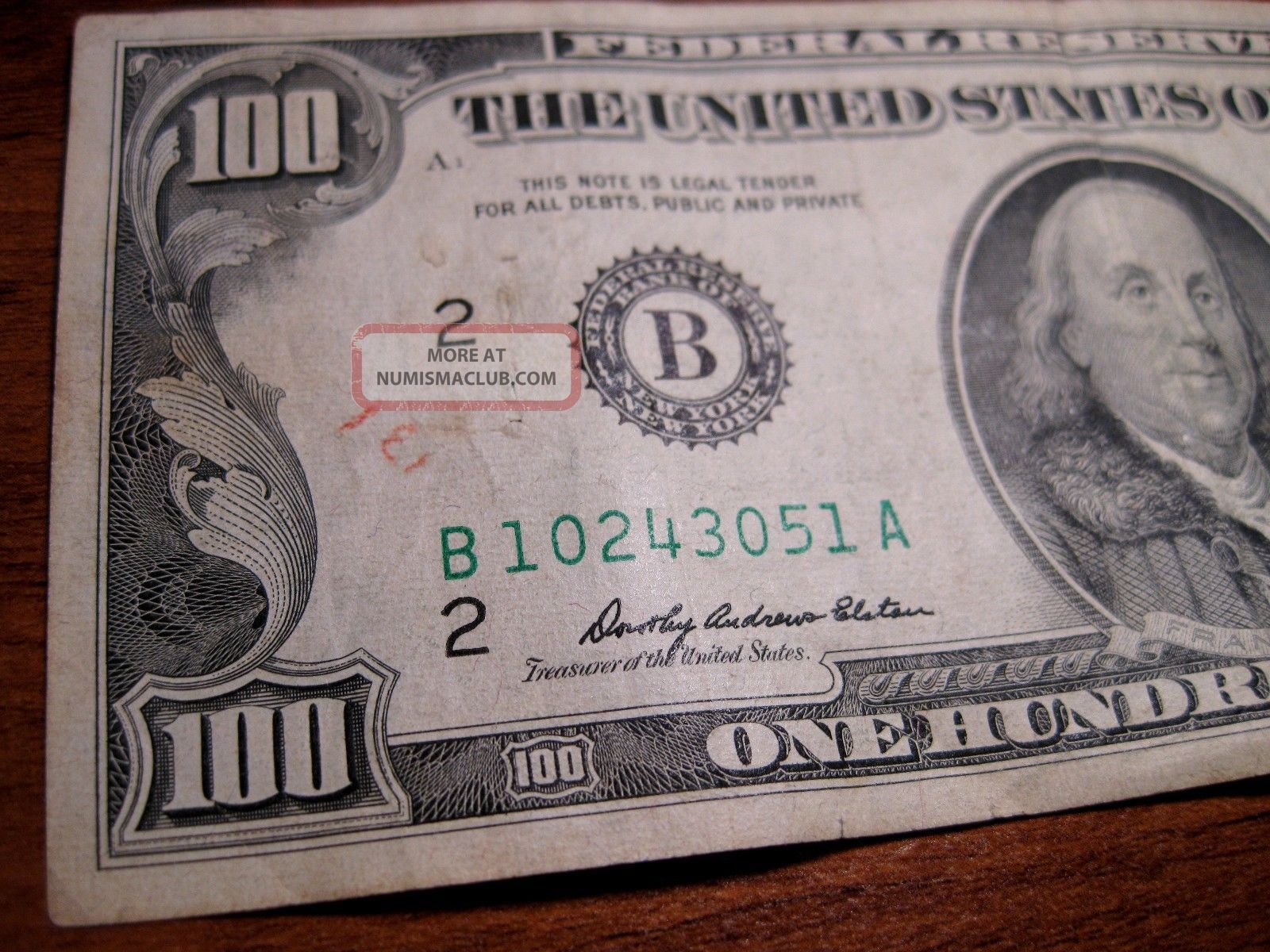 1969 100 Dollar Bill York 1969 100 Dollar Bill York
