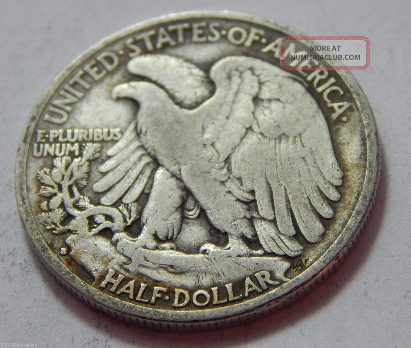 1936 S Walking Liberty Half Dollar Silver Coin