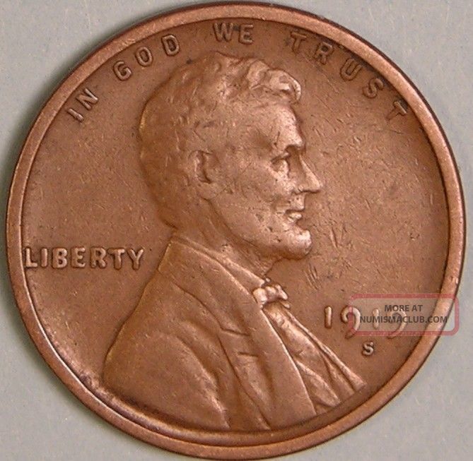 1919 S Lincoln Wheat Penny Cent Jc 130 1919-s-lincoln-wheat-penny-cent-jc-130