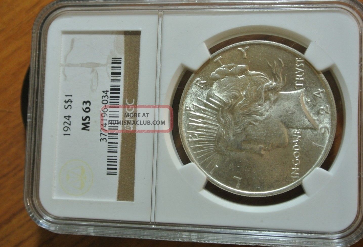 Certified Peace Silver Dollar 1924 Ms63 Ngc Certified Peace Silver Dollar 1924 Ms63 Ngc
