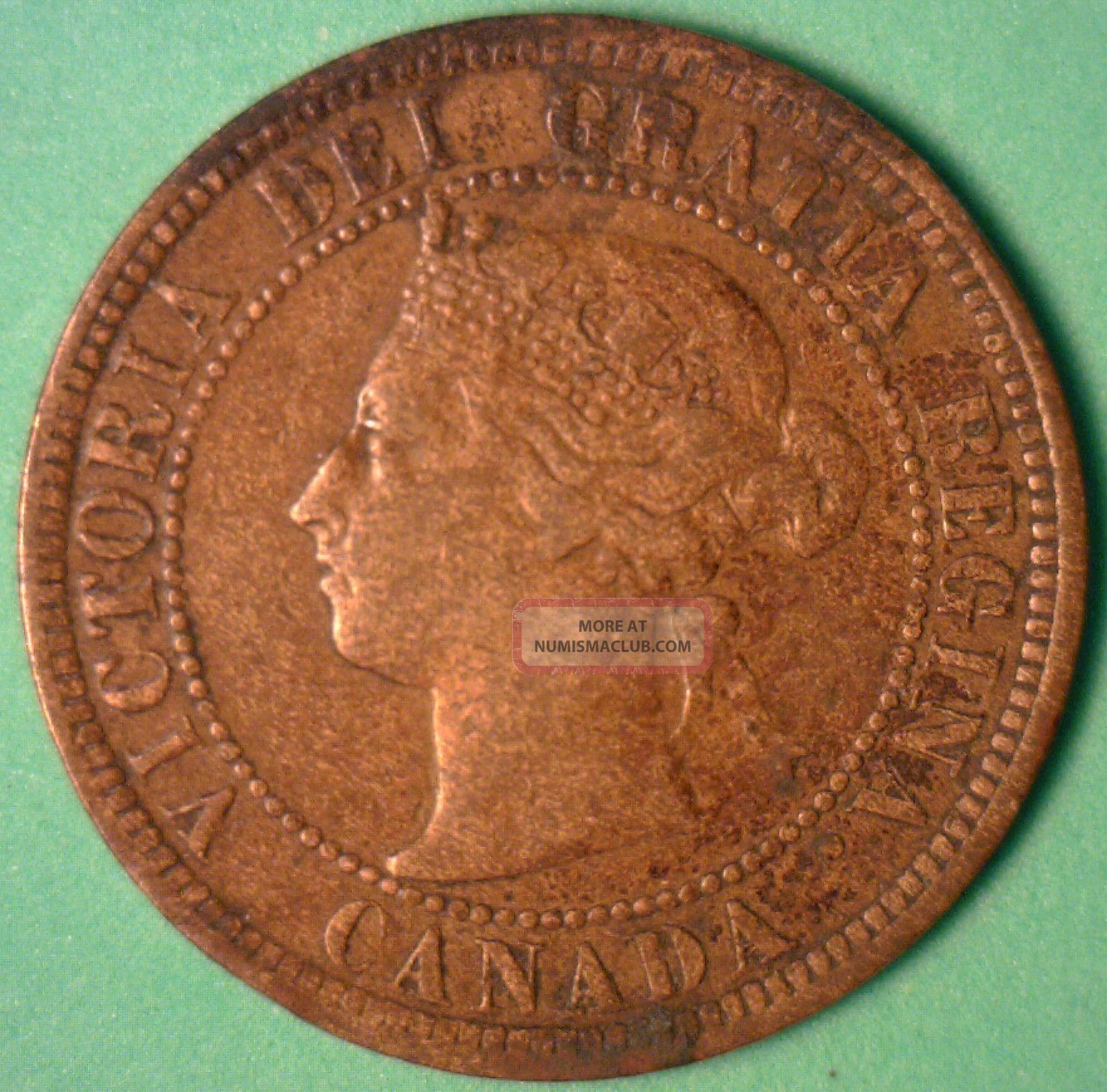 1888 Canadian Copper Large Cent Coin Canada One Cent Very Fine Vf 1888 Canadian Copper Large Cent Coin Canada One Cent Very Fine Vf