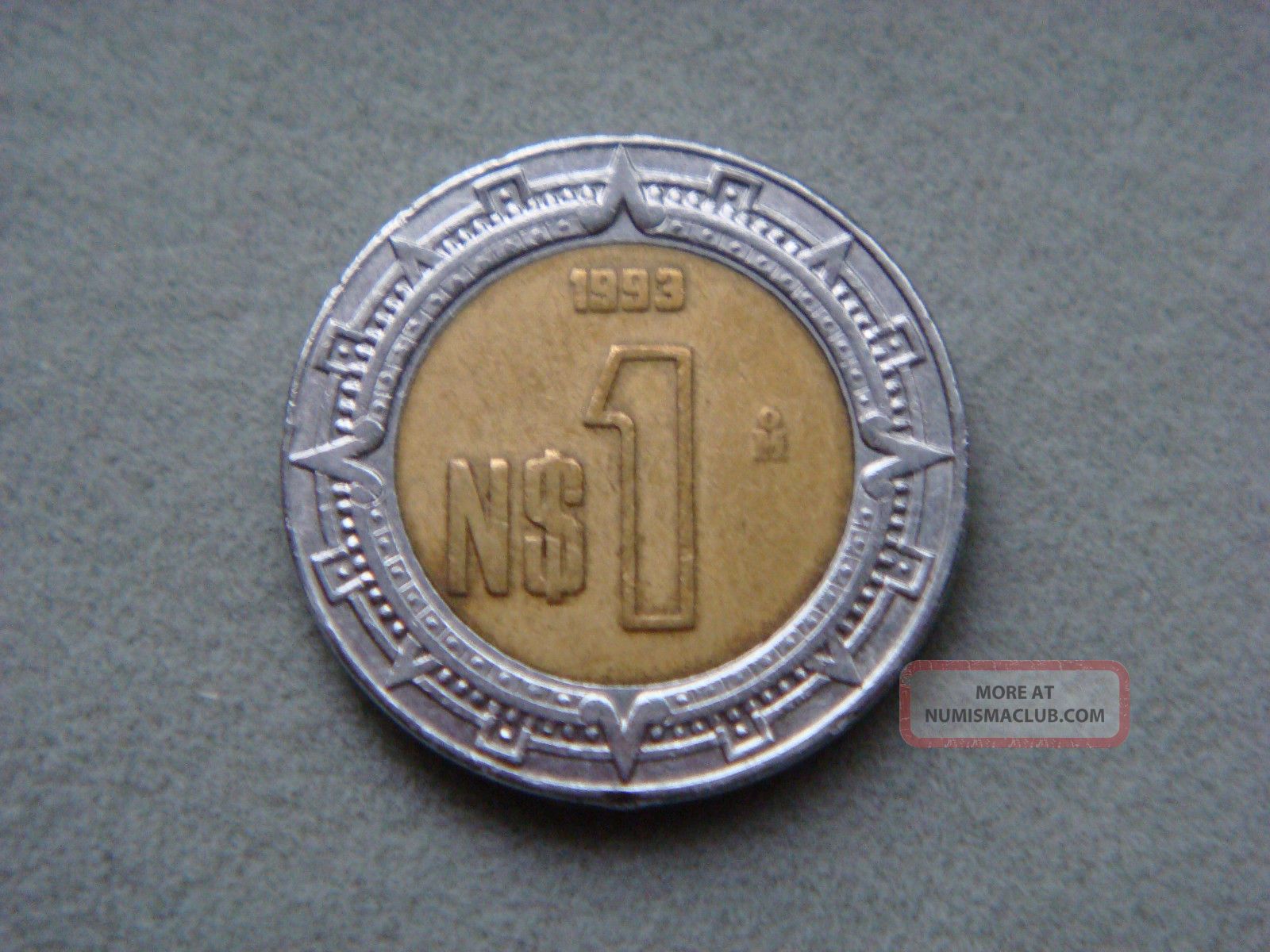 Mexico 1 Nuevo Peso 1993 Coin Mexico 1 Nuevo Peso 1993 Coin