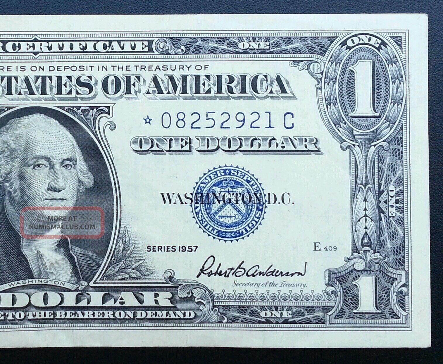 1957 Silver Certificate Star Note Blue Seal Dollar Bill Uncirculated Crisp 1957 Silver Certificate Star Note Blue Seal Dollar Bill Uncirculated Crisp