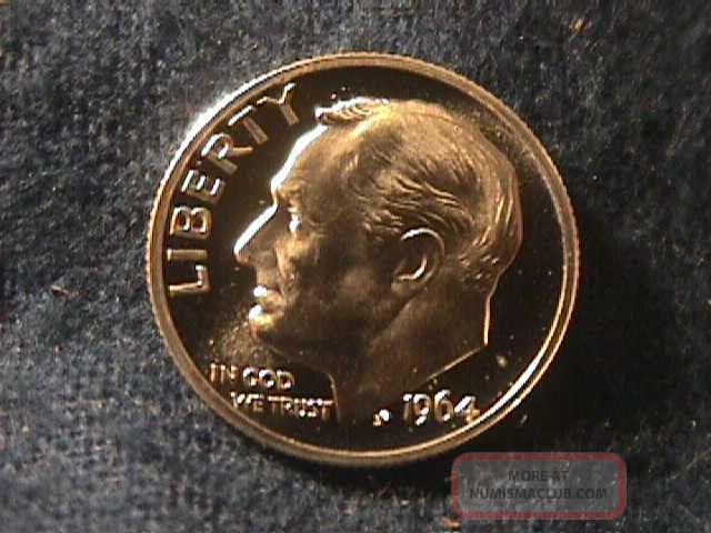 1964 Silver Roosevelt Dime Gem Proof Coin 1964 Silver Roosevelt Dime Gem Proof Coin