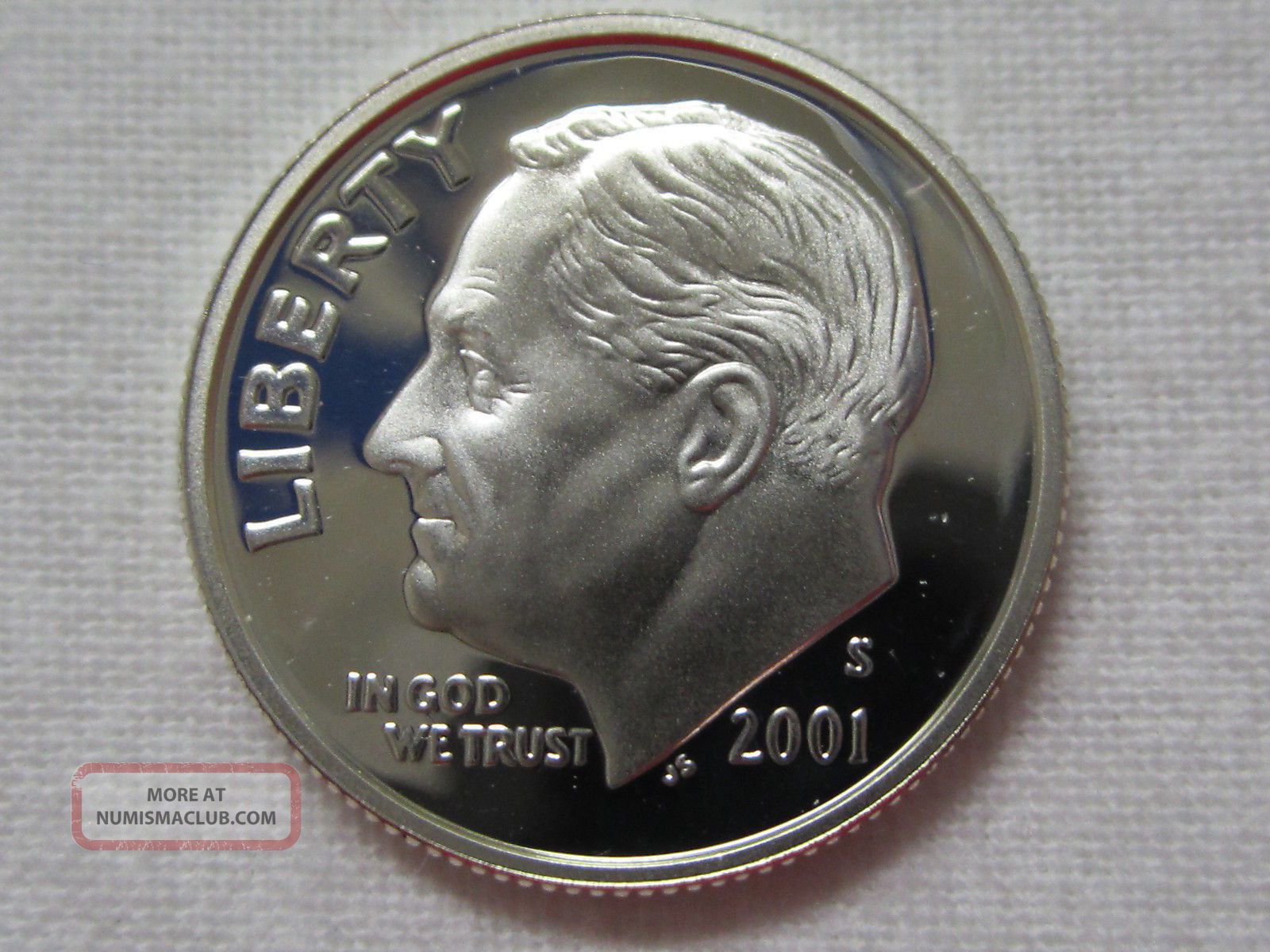 2001 S Gem Proof Roosevelt Dime - 90% Silver 2001 S Gem Proof Roosevelt Dime - 90% Silver