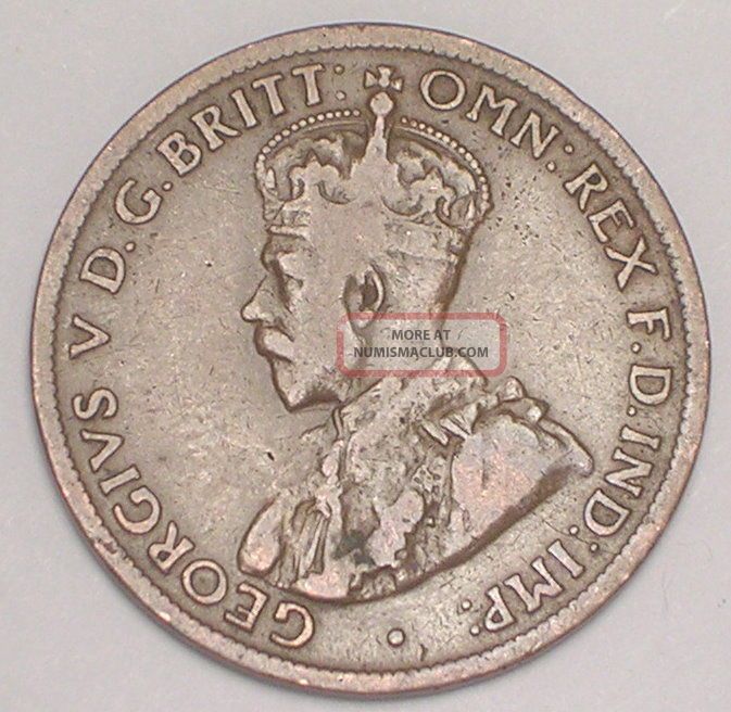 1922 Australia Australian Half Penny King George V Coin F 1922 Australia Australian Half Penny King George V Coin F