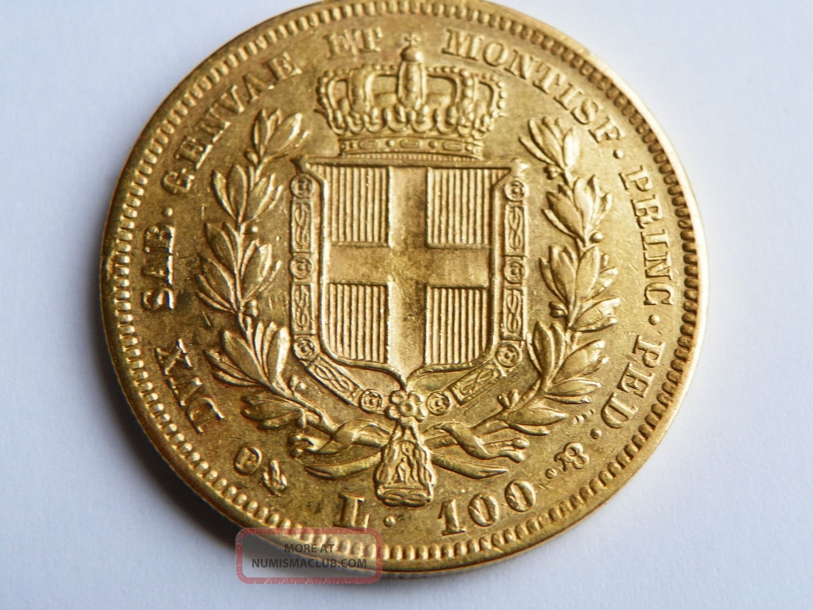 Italy - Sardinia - 100 Lire Gold 1834 Anchor Italy - Sardinia - 100 Lire Gold 1834 Anchor