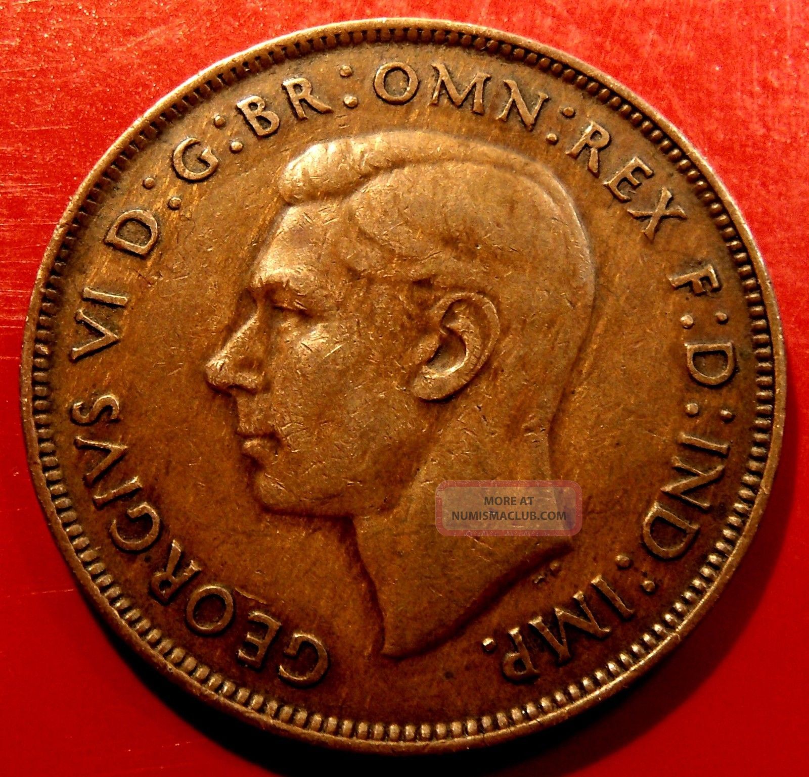 1944 Australia George Vi One Penny Solid Date Respectable Details All 1944 Australia George Vi One Penny Solid Date Respectable Details All