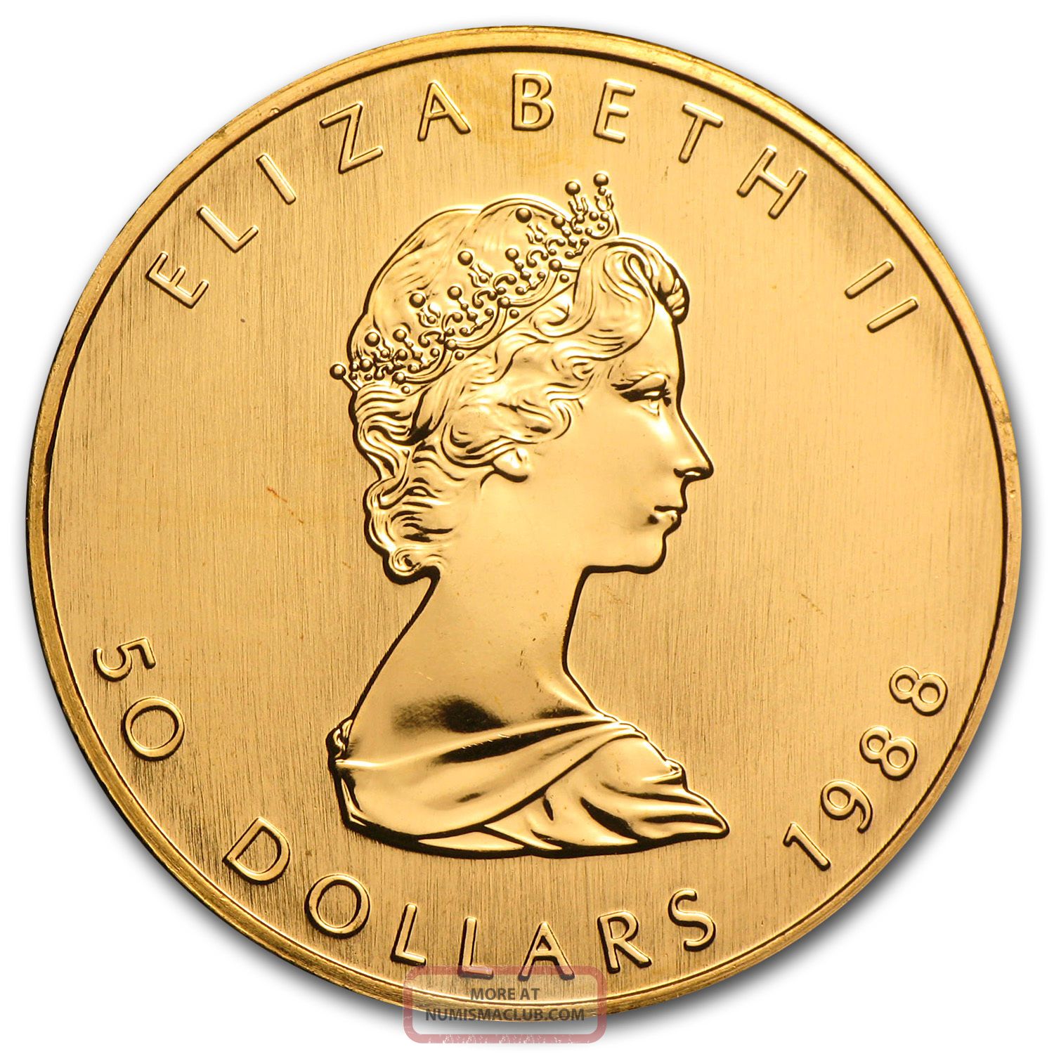 1988 1 Oz Gold Canadian Maple Leaf Coin Brilliant Uncirculated Sku 