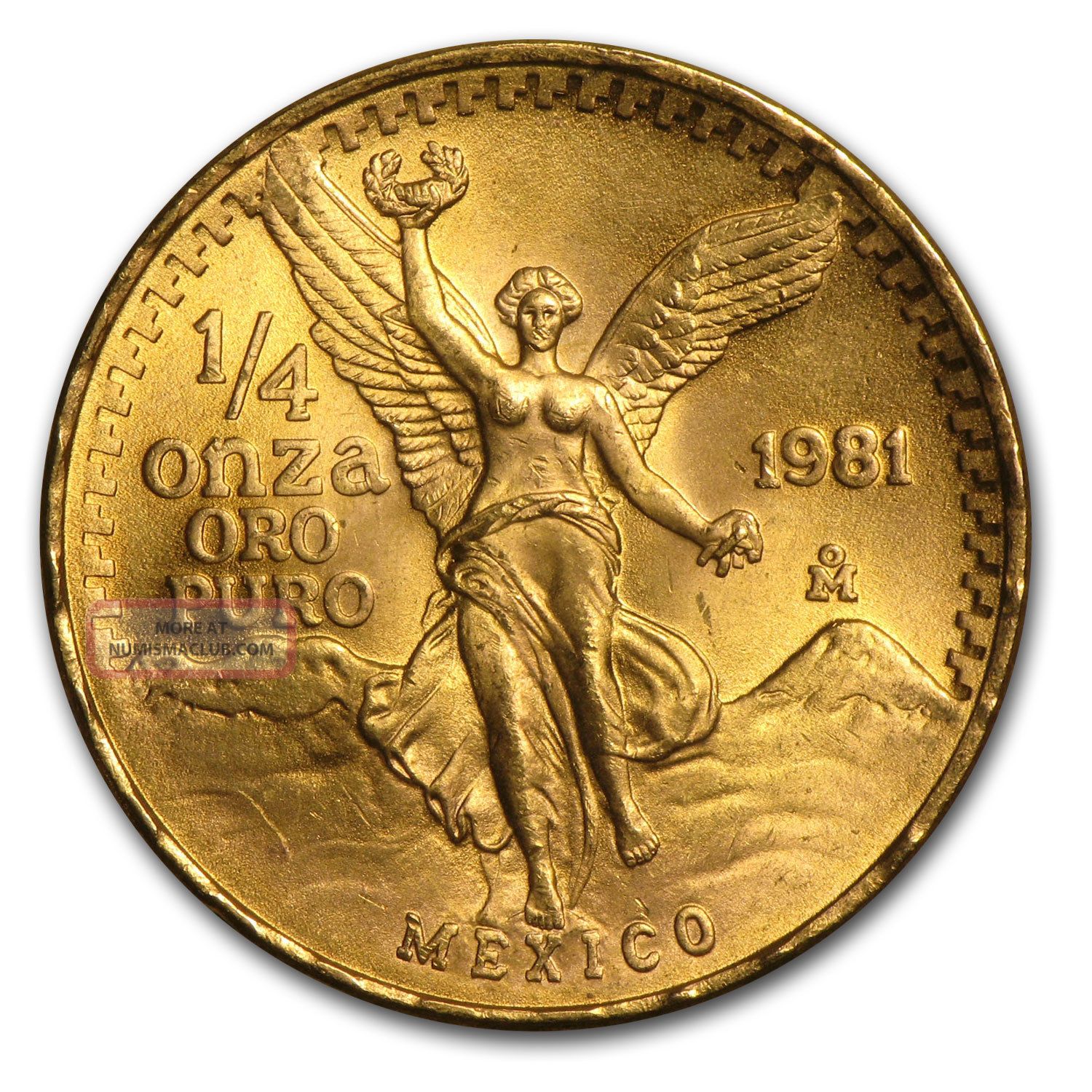 1981 1 4 Oz Gold Mexican Libertad Coin Brilliant Uncirculated Sku 82691