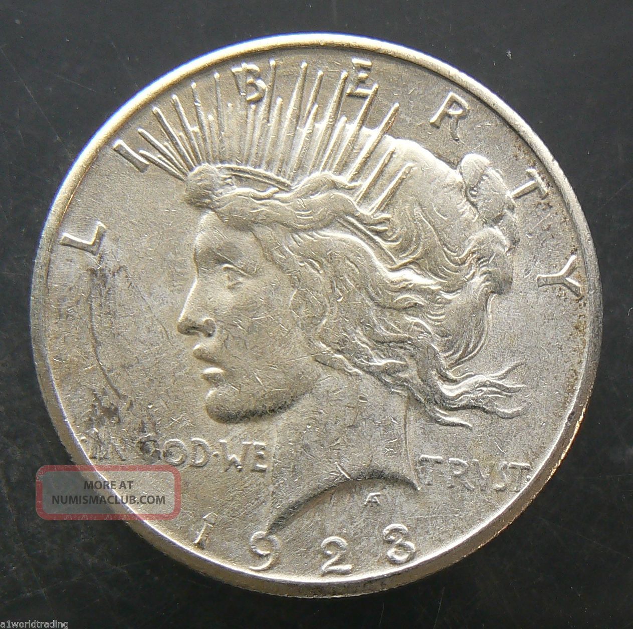 1923 S Peace Liberty Silver One Dollar Coin