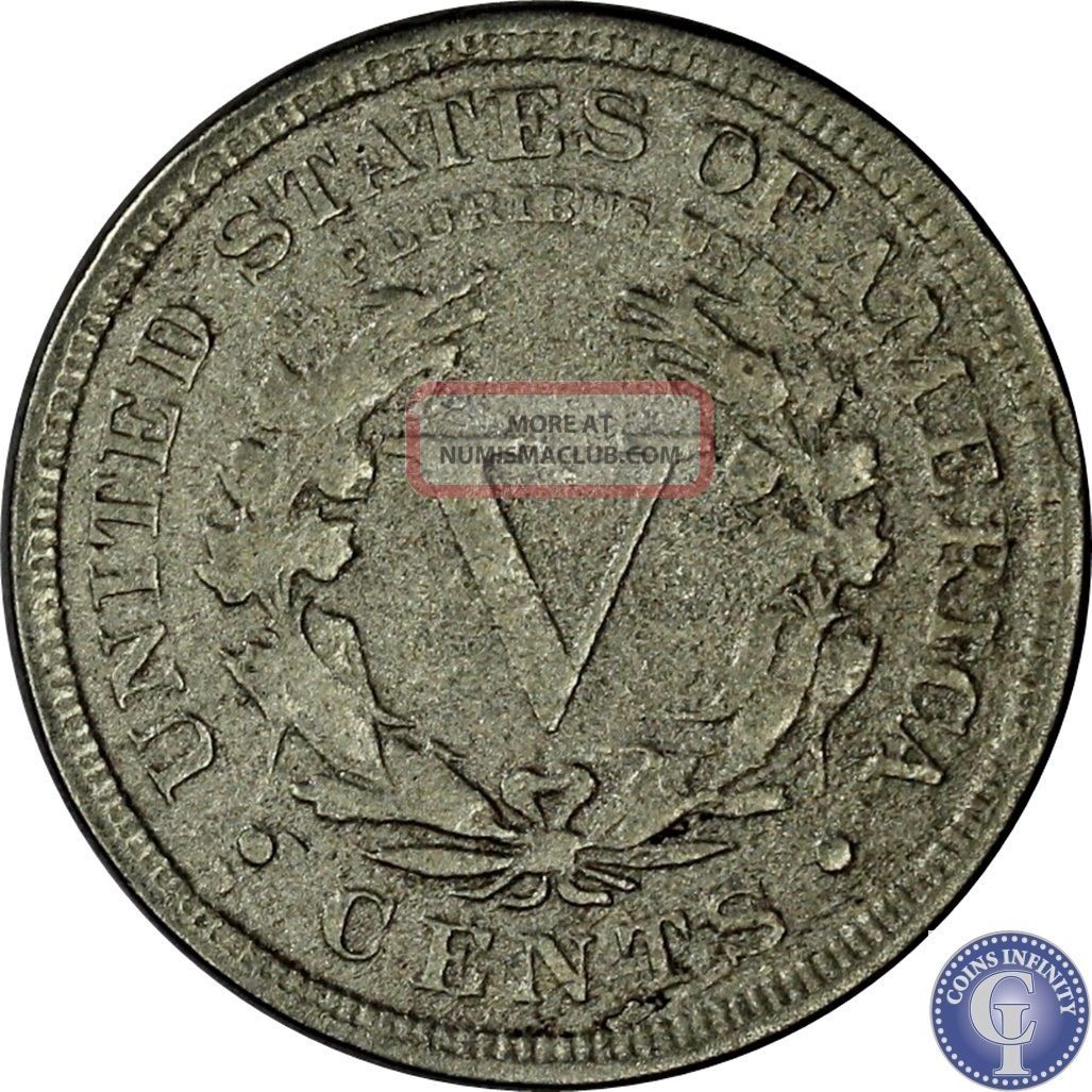 1912 Details Liberty V Nickel Usa Coin 547
