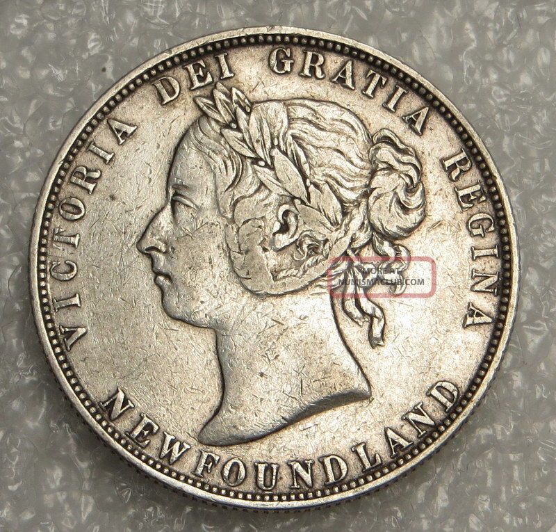 1900 Newfoundland 50 Cents Coin Xf 1900 Newfoundland 50 Cents Coin Xf