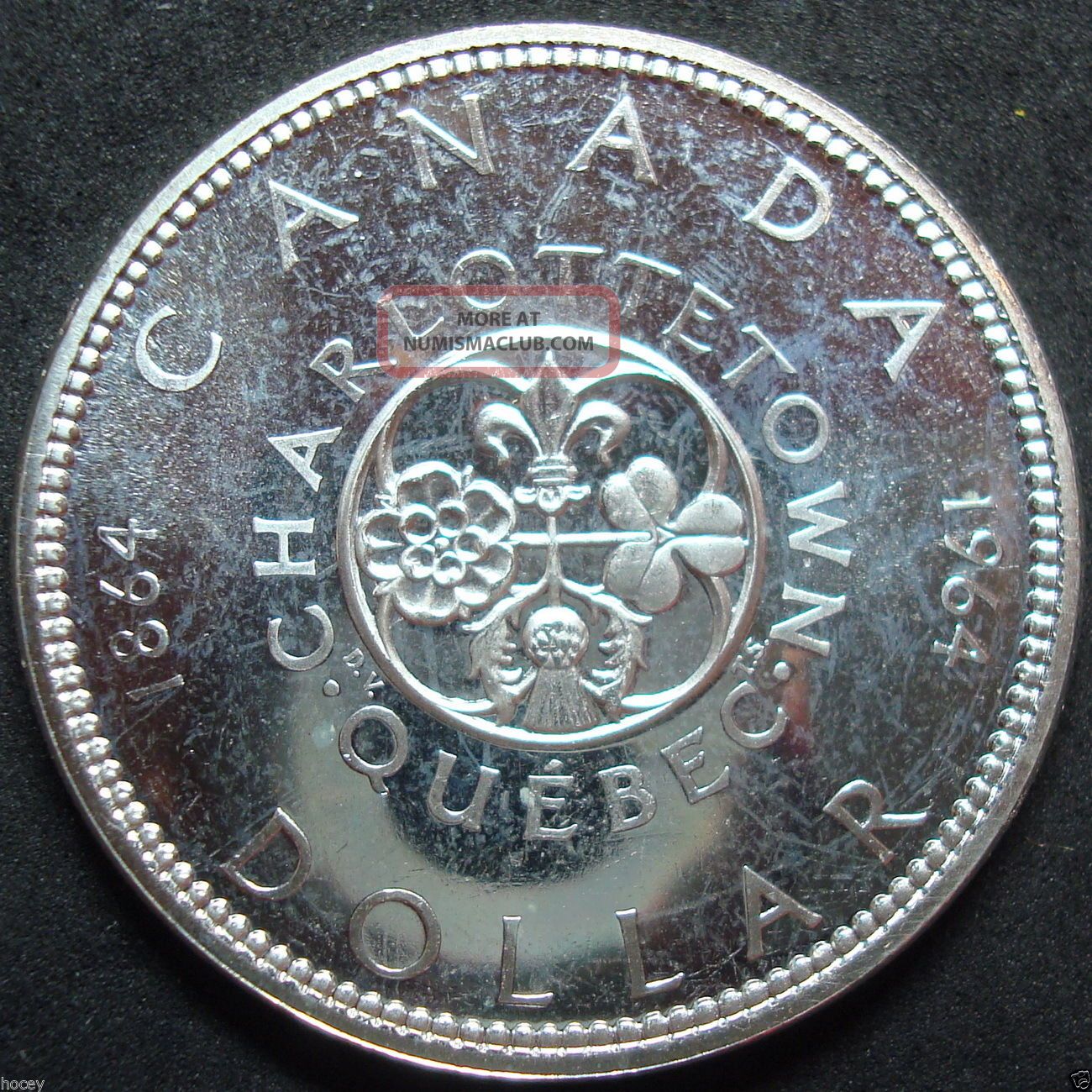 1964 Canada Proof Like Charlottetown Quebec Silver Dollar Coin 1964 Canada Proof Like Charlottetown Quebec Silver Dollar Coin