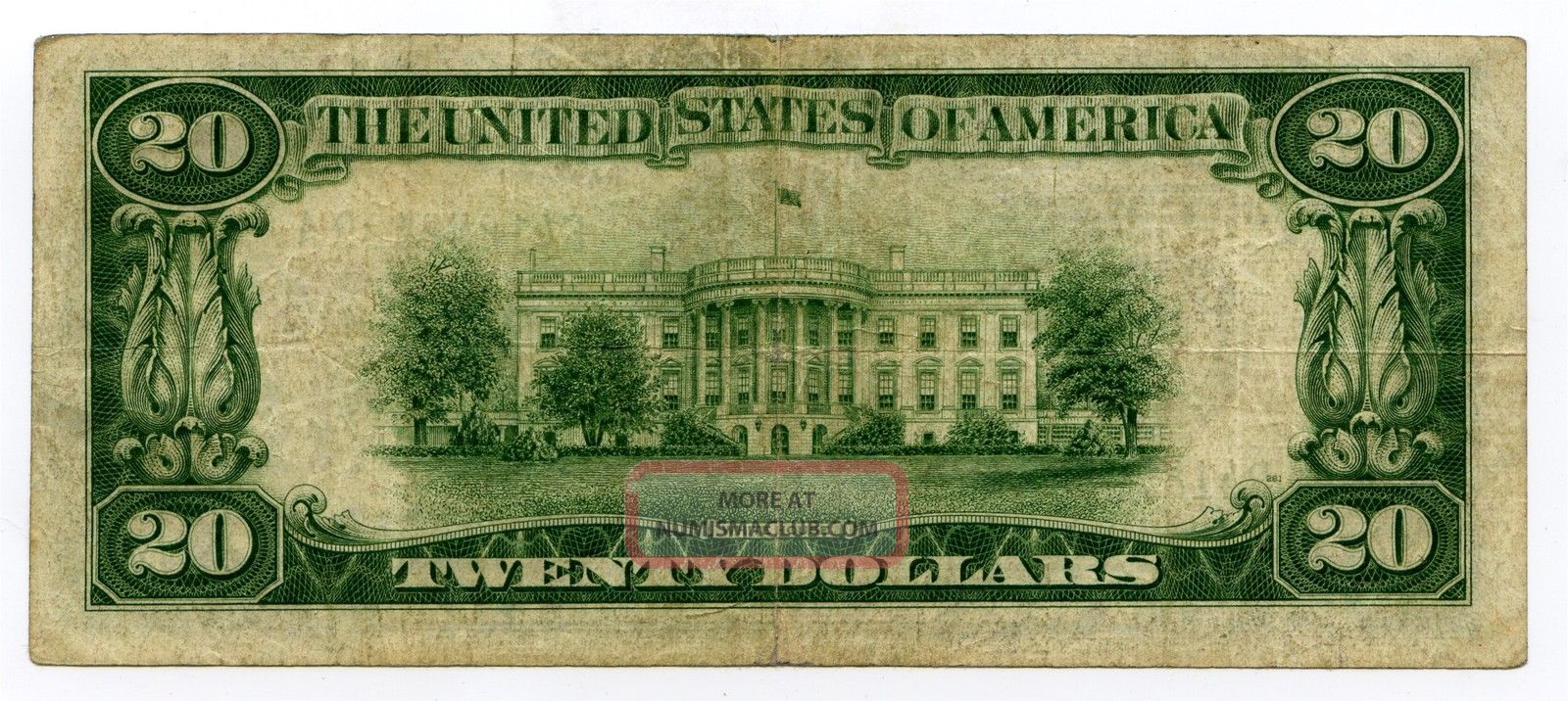 1934 A U. S. $20 Dollar Green Seal Federal Reserve Note 36789