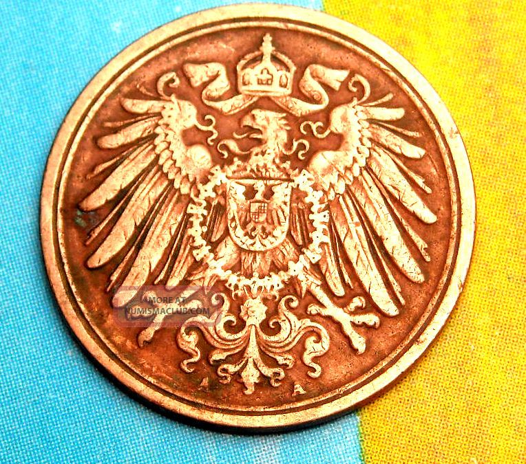 Xx - Rare 1904 - A German Empire Reich 1 Pfennig Copper Germany Coin ... Xx - Rare 1904 - A German Empire Reich 1 Pfennig Copper Germany Coin ...