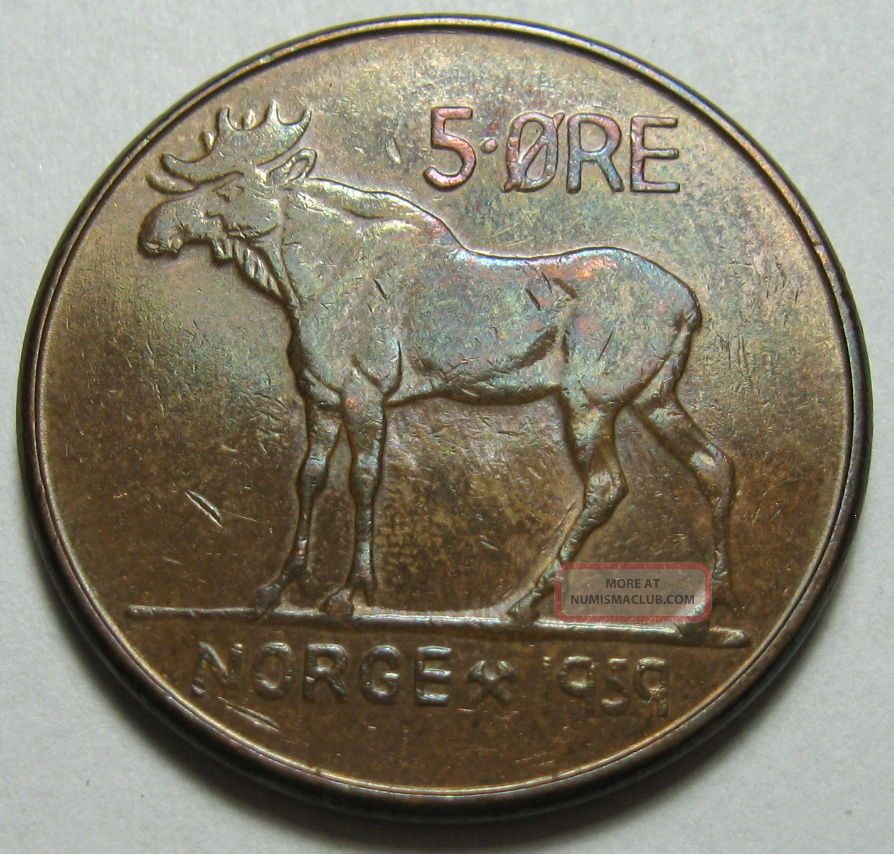 norway-5-ore-1959-coin-km-405-moose