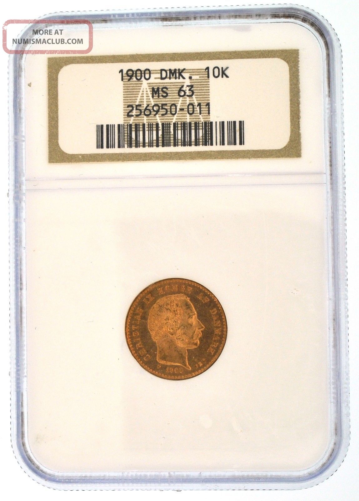 1900 Denmark 10 Kroner Solid Gold Coin – Ngc Ms - 63 1900 Denmark 10 Kroner Solid Gold Coin – Ngc Ms - 63