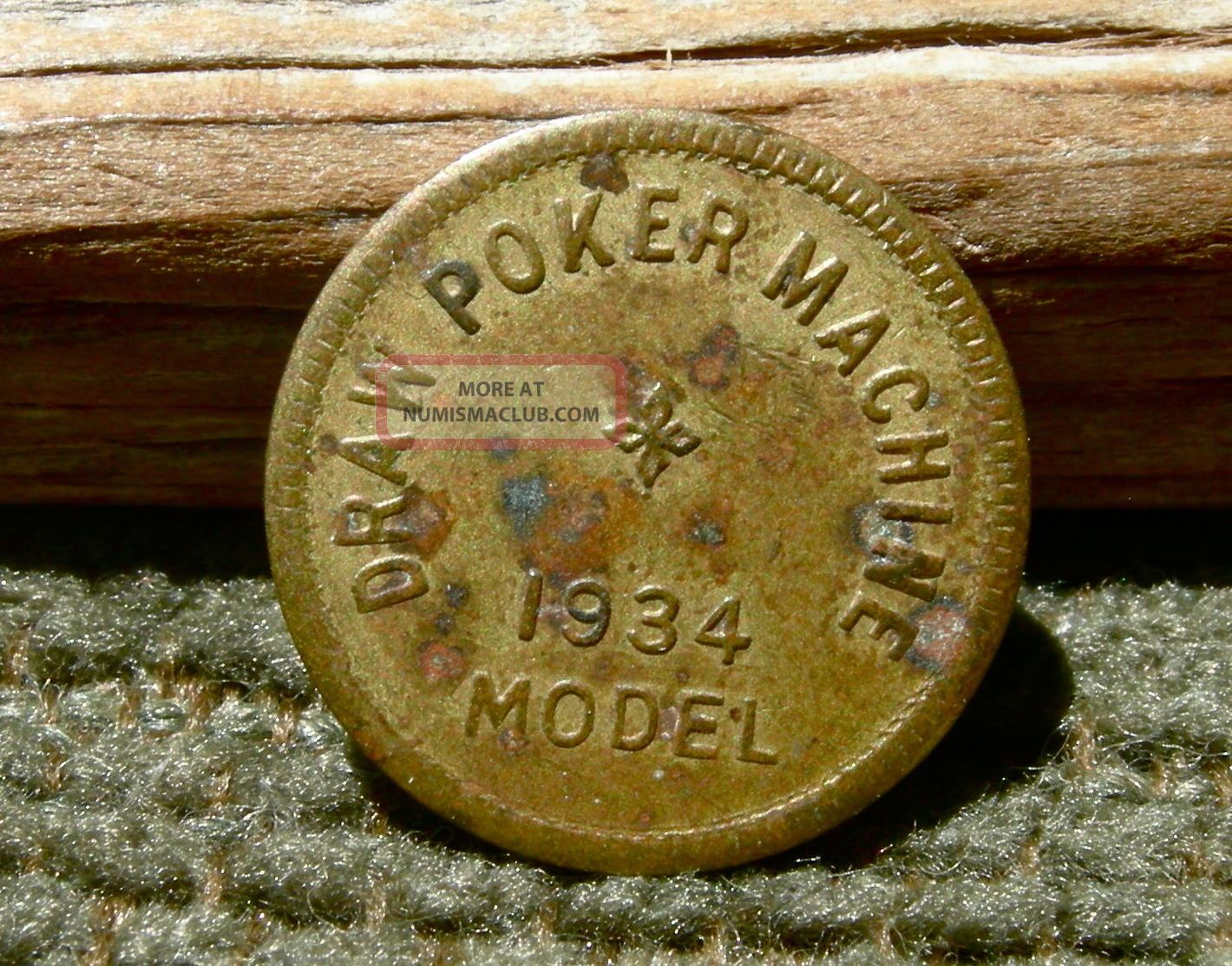 1934 Riverside California Ca Penny Ante Co Draw Poker Machine Penny