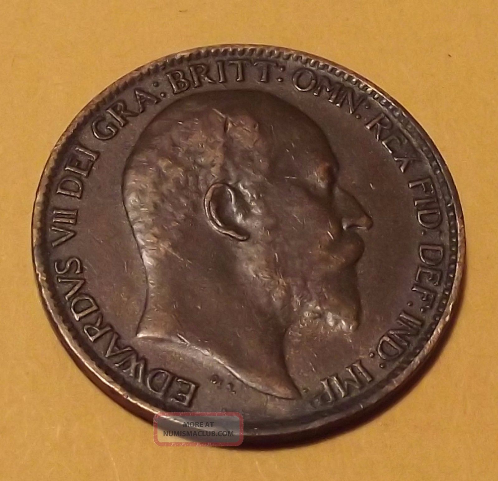 1906 Great Britain Farthing Detail