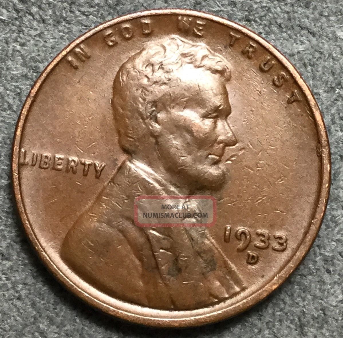 1933 D Lincoln Wheat Cent Penny H120 S h