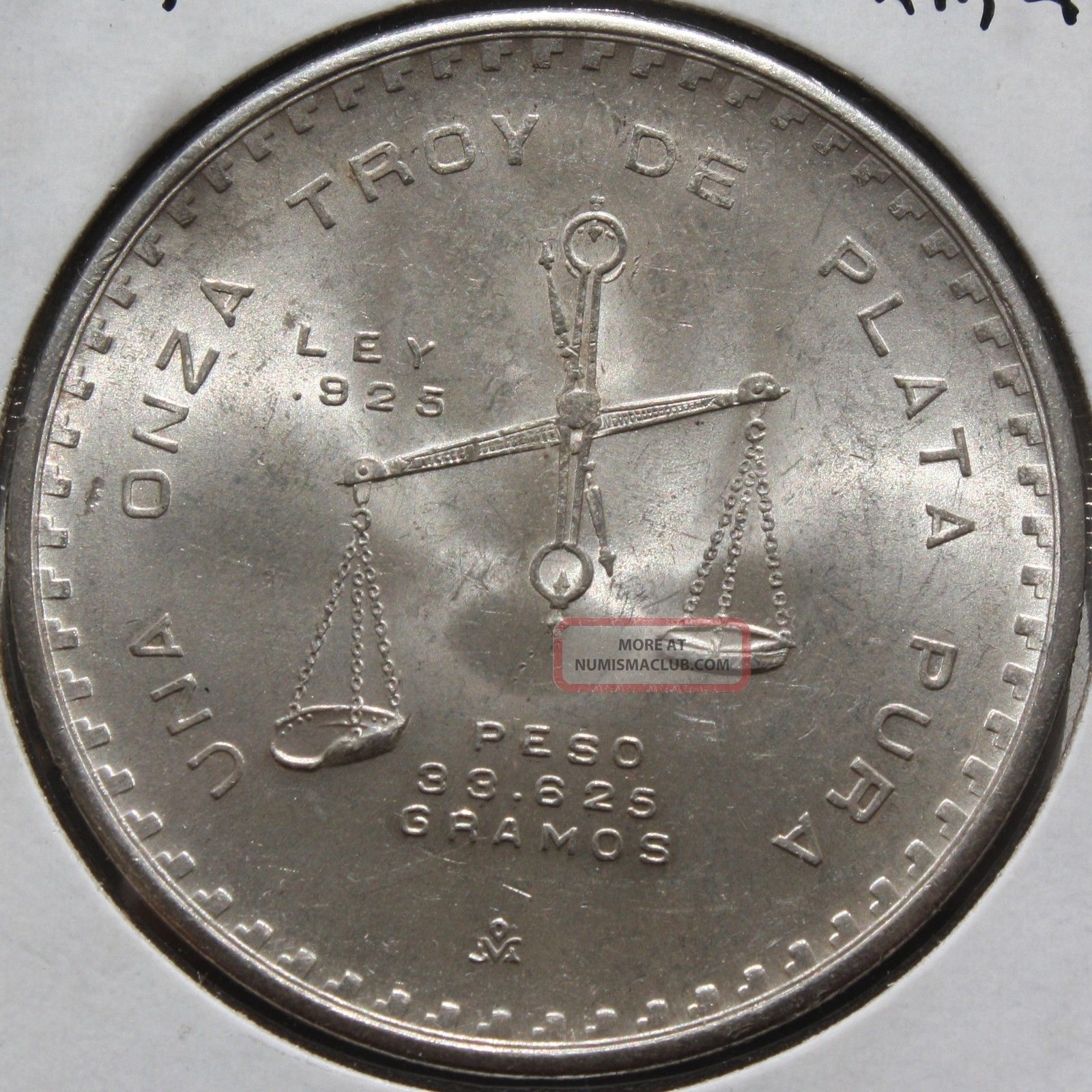 1980 Mexico Casa De Moneda Una Onza Troy De Plata Pure 925 1 Oz Silver