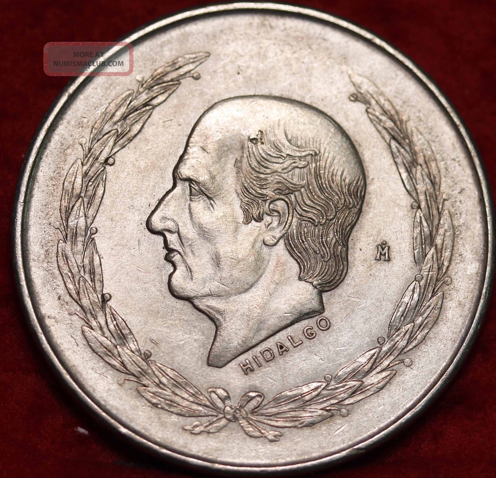 1952 Mexico 5 Pesos Silver Foreign Coin S h